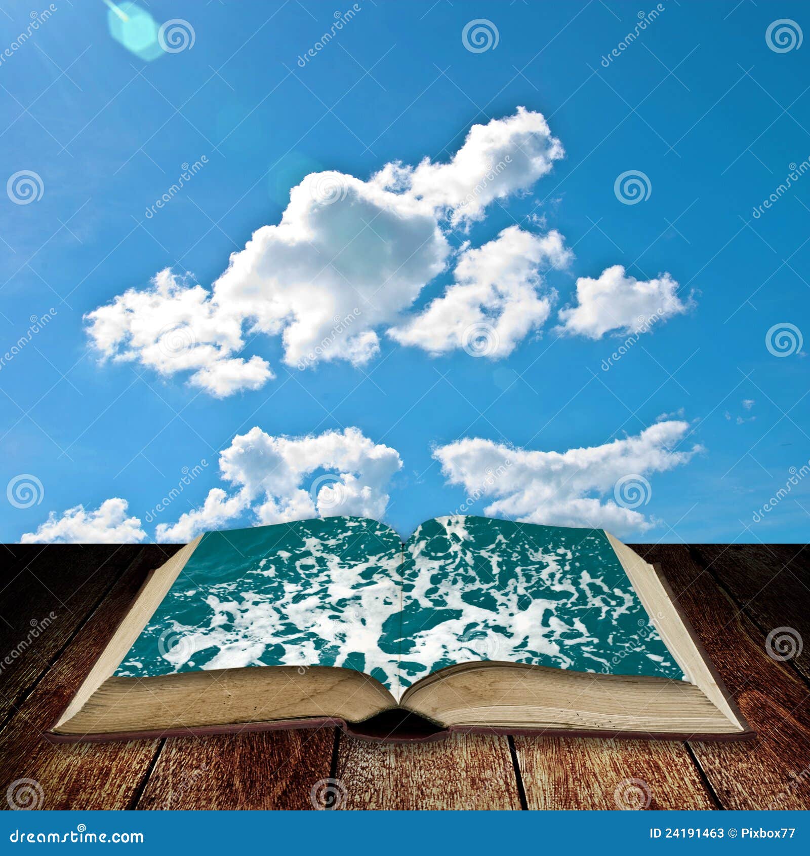 Open book to the sea stock image. Image of summer, natural - 24191463