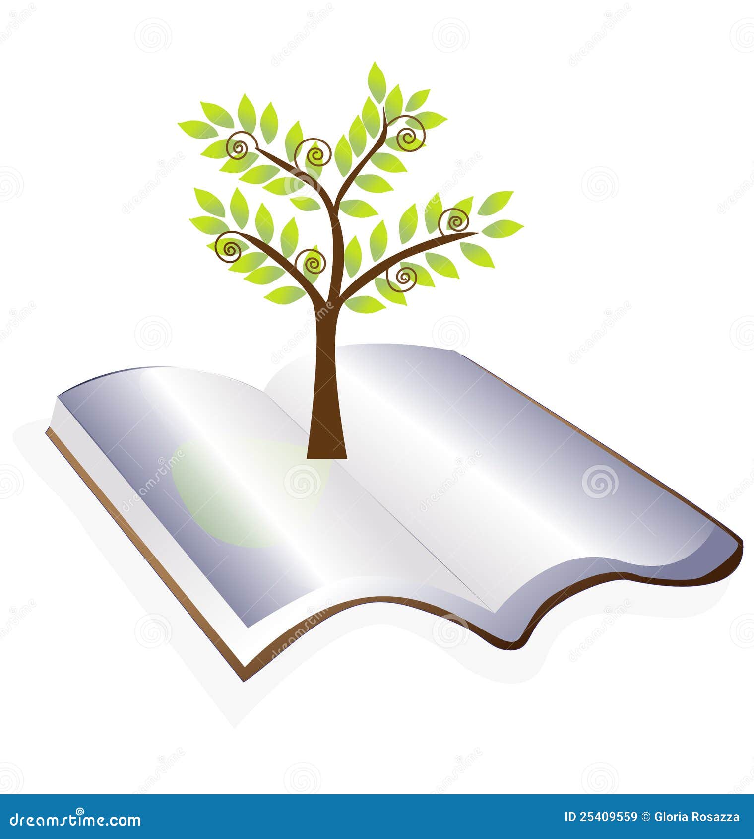 Open book with tree stock vector. Illustration of encyclopedia - 25409559