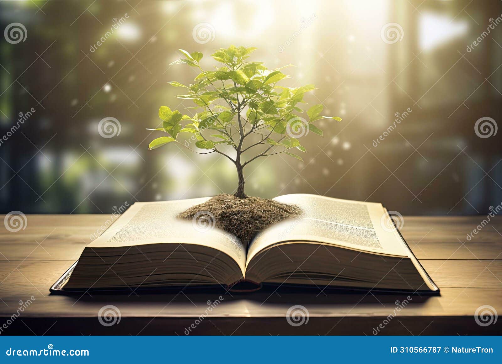 Open Book and Tree Open Book on Tree Open Book with Tree Stock ...