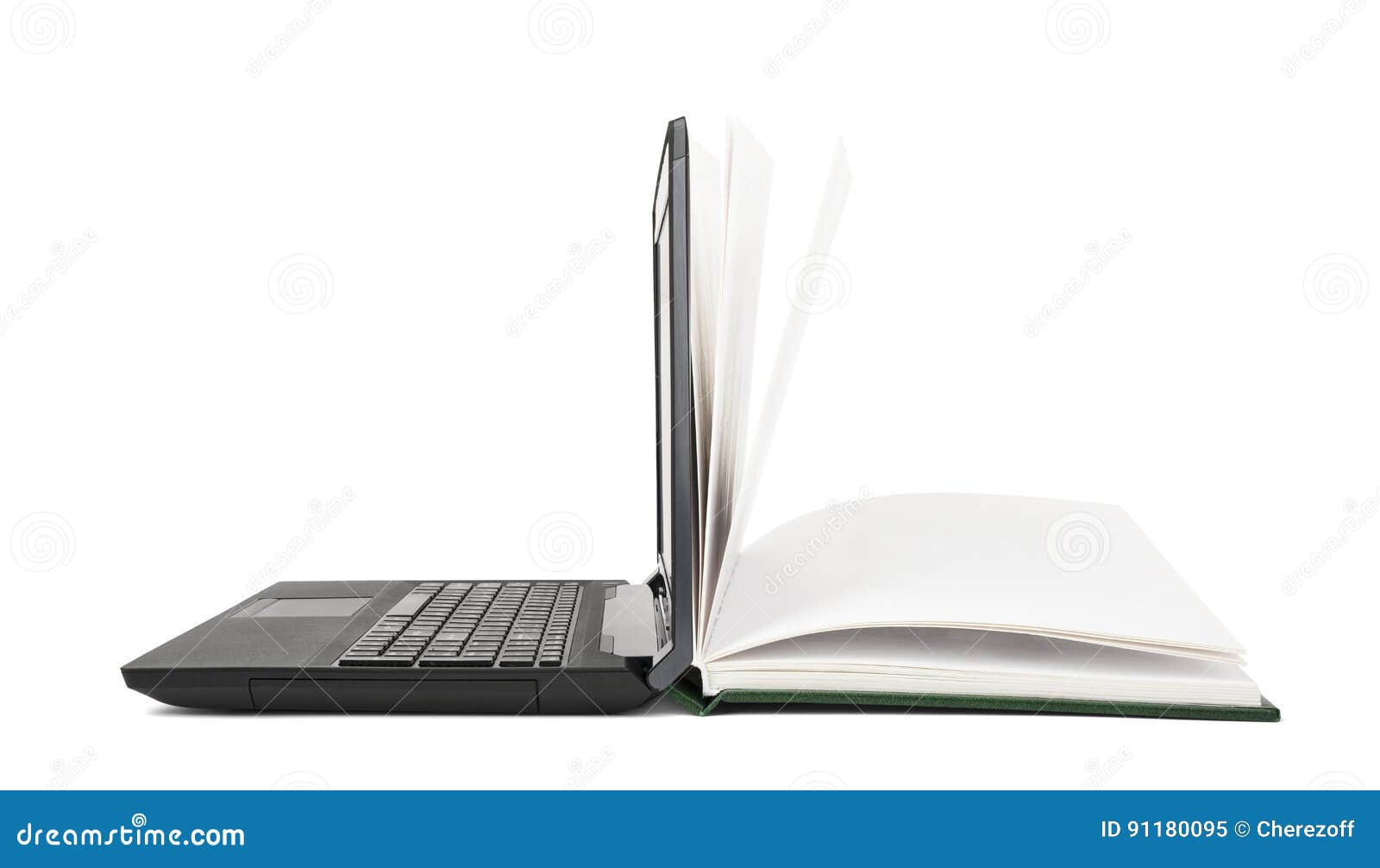 Open Book Turns into an Open Laptop Stock Image - Image of exam ...