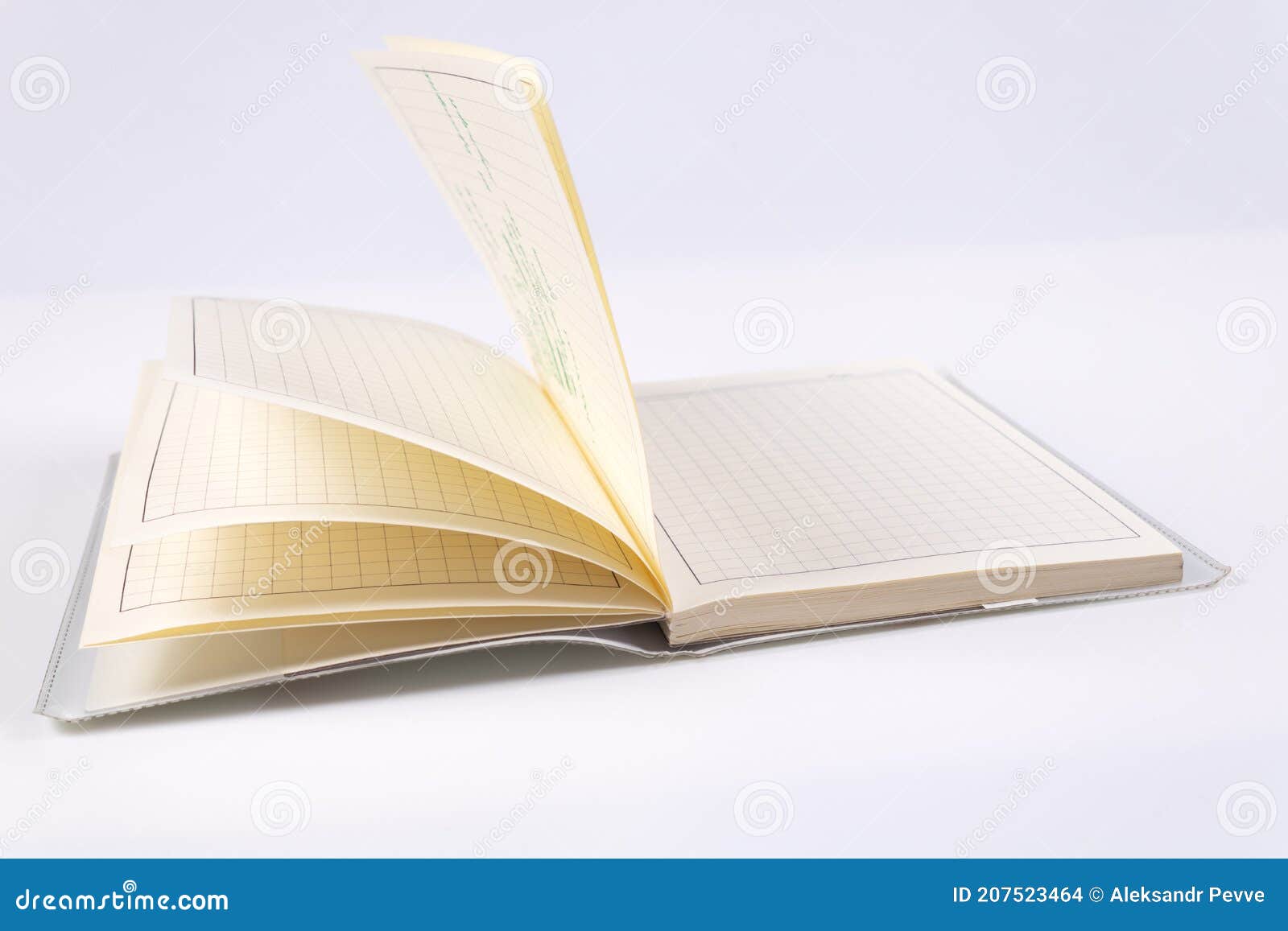 Open Book Turns Pages Side View Stock Photo - Image of book, notepad ...