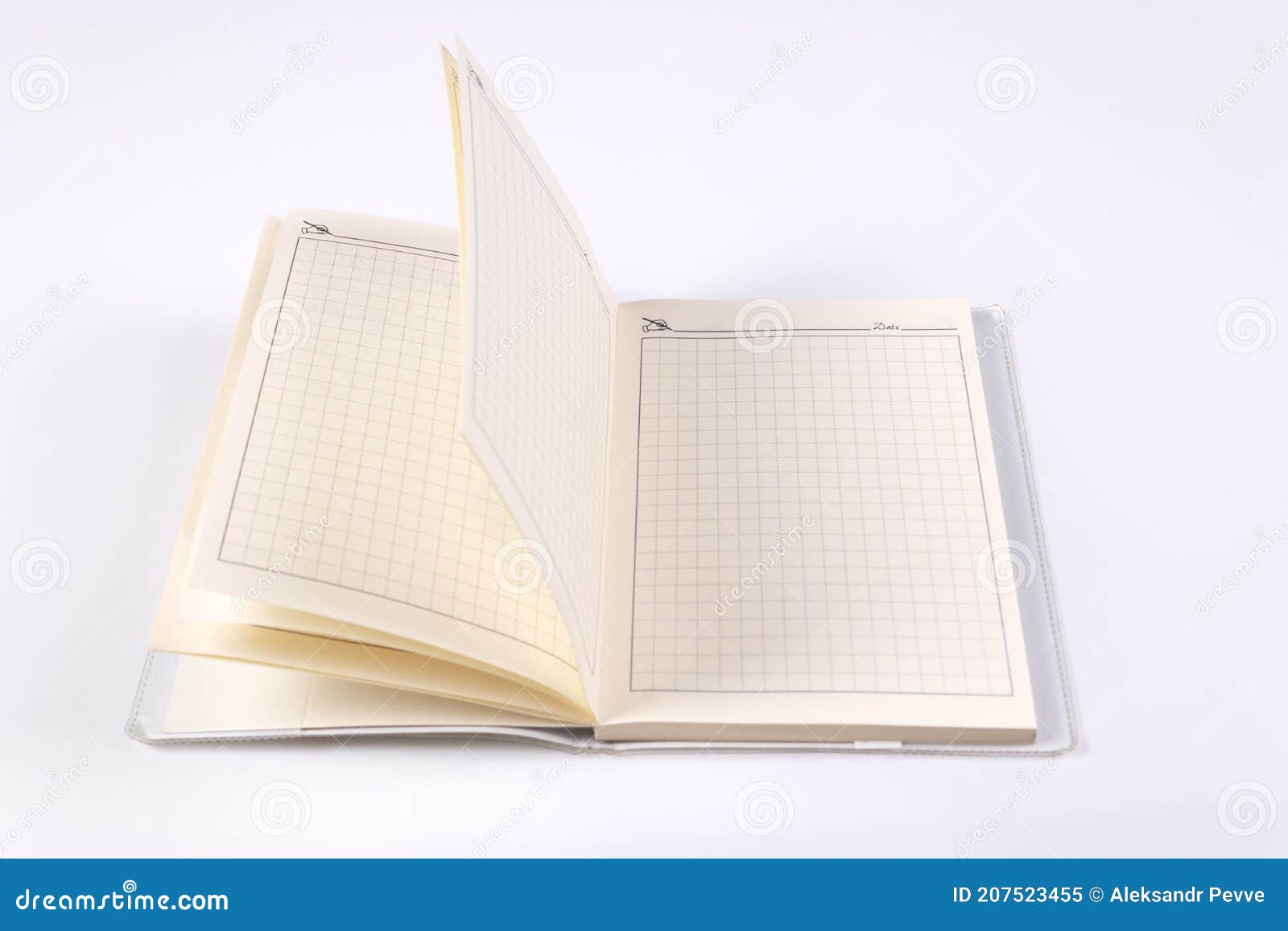 Open Book Turns Pages Top Angled View Stock Image - Image of message ...