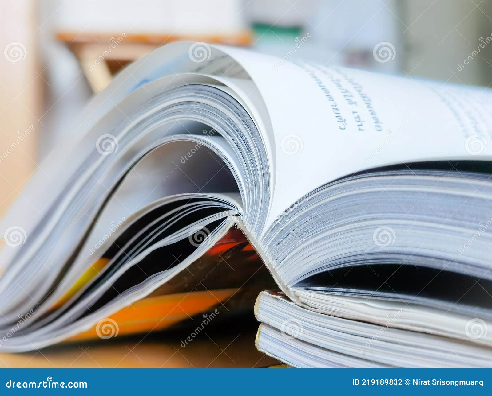 An Open Book in the University Library Stock Photo - Image of ...