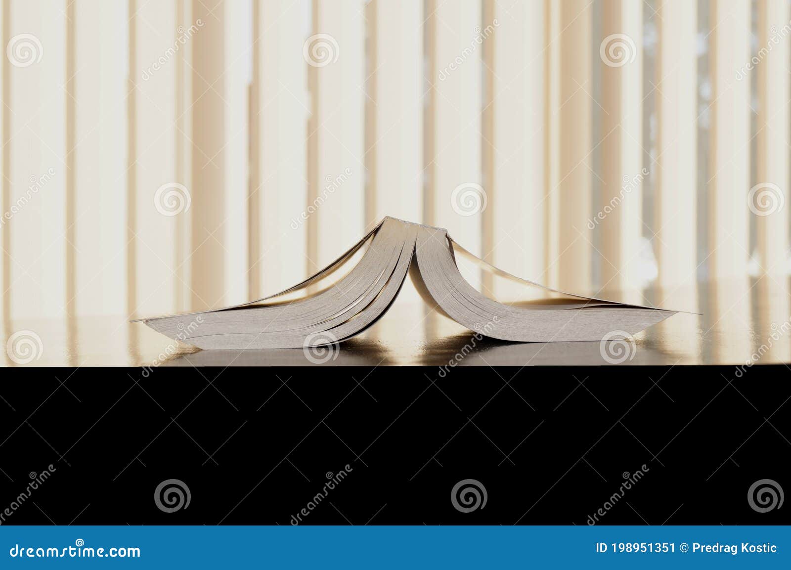 An Open Book Upside Down on a Blackboard Stock Image - Image of black ...