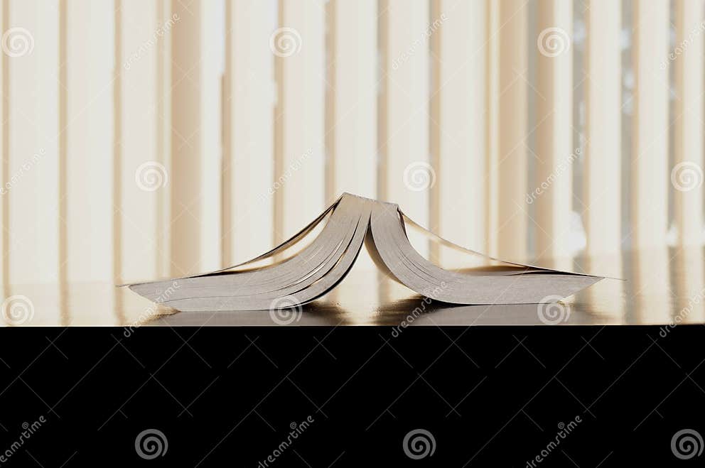 An Open Book Upside Down on a Blackboard Stock Image - Image of black ...