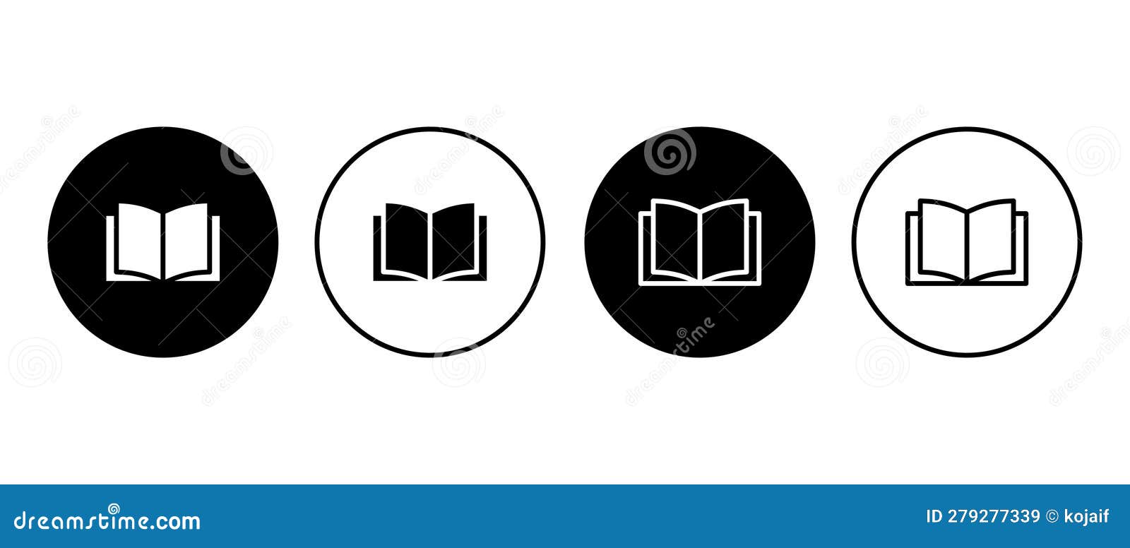 Open Book Vector Icon Set. Online Library Symbol Stock Vector ...