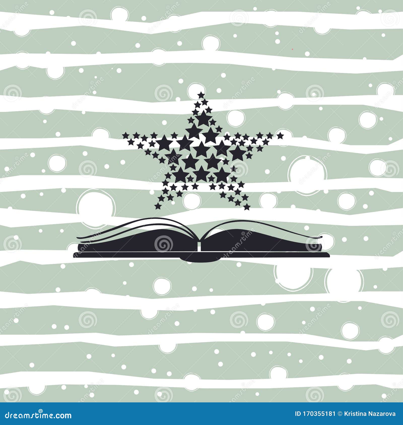 Open Book Vector Icon with Stars Over it Stock Illustration ...