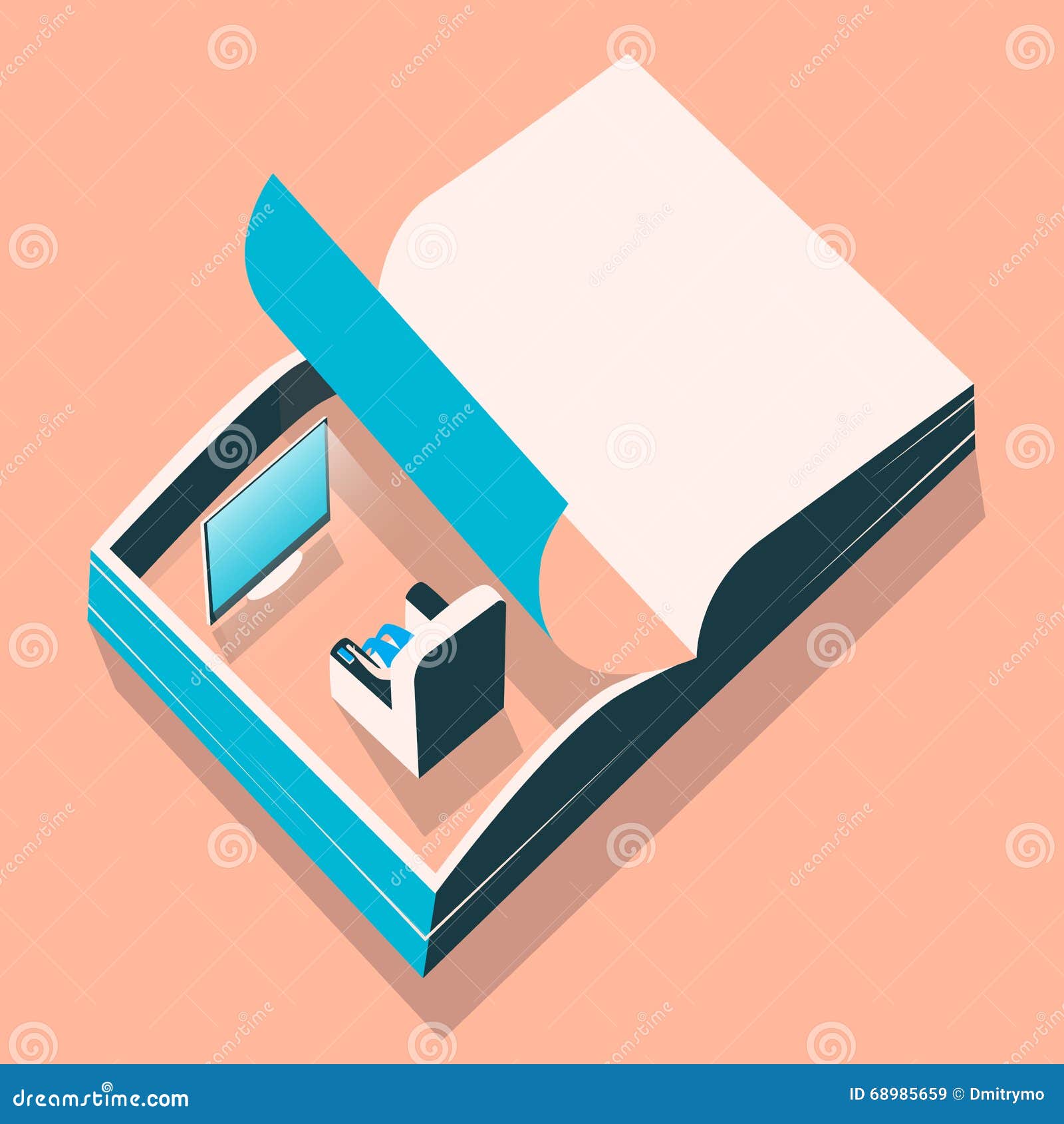 Open Book. Vector Illustration Stock Vector - Illustration of chapter ...