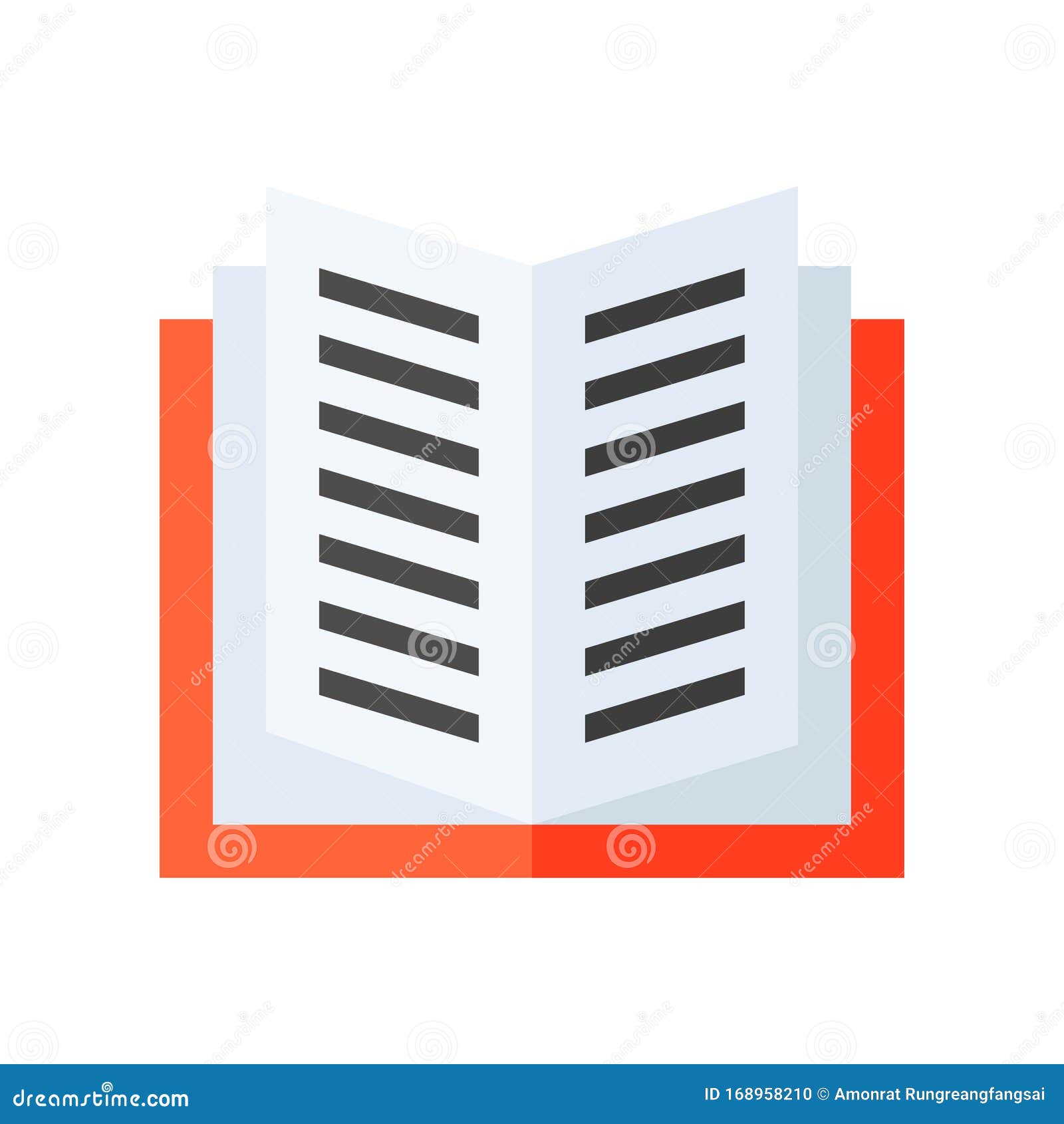 Open Book Vector Illustration, Flat Style Icon Stock Vector ...