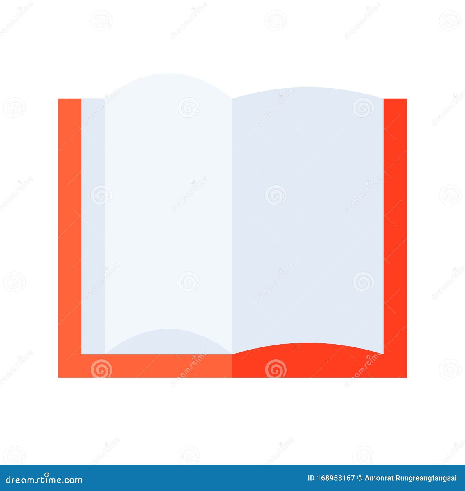 Open Book Vector Illustration, Flat Style Icon Stock Vector ...