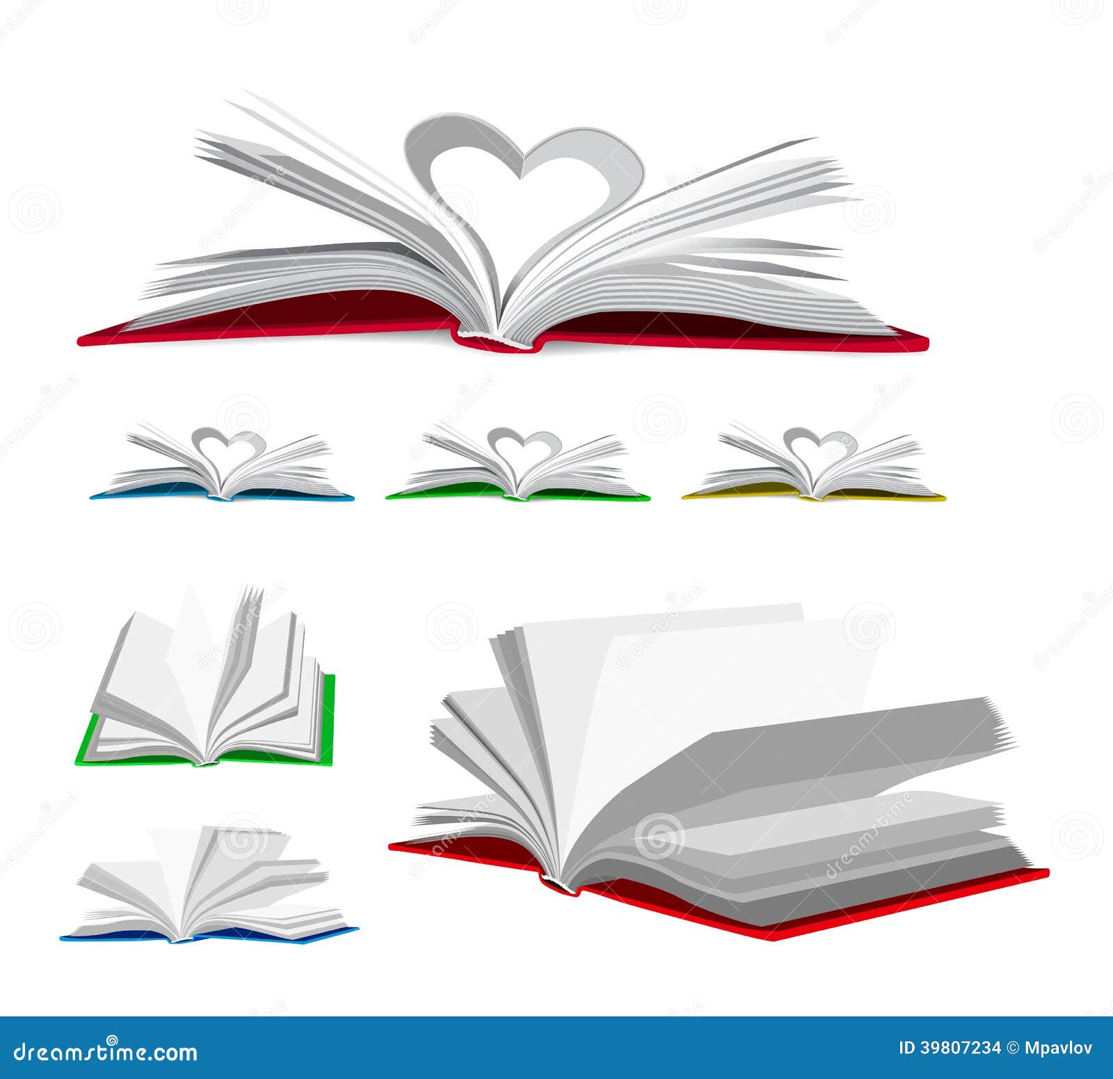 Open book vector set stock vector. Illustration of cover - 39807234