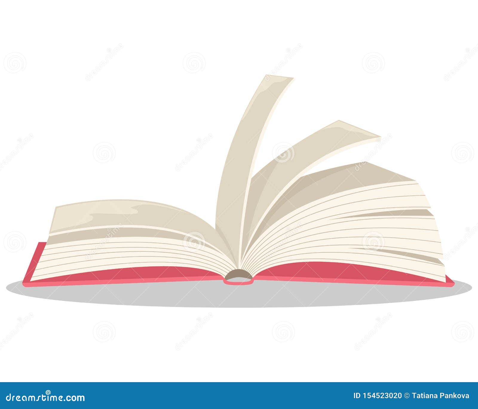 Flat Open Book Vector
