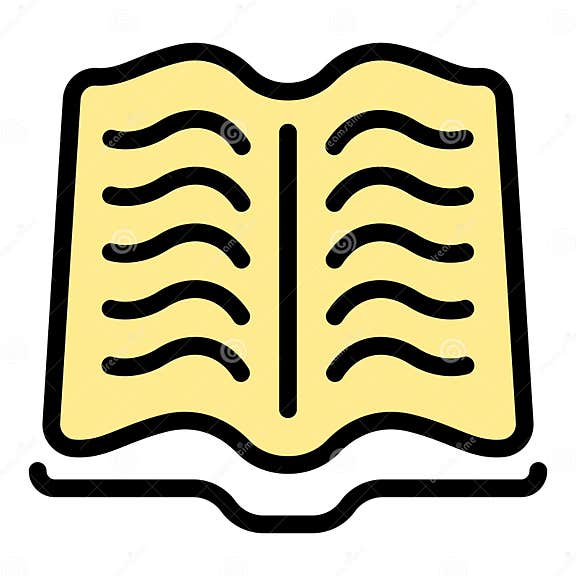 Open Book with Wavy Pages for Knowledge and Education Icon Stock Vector ...