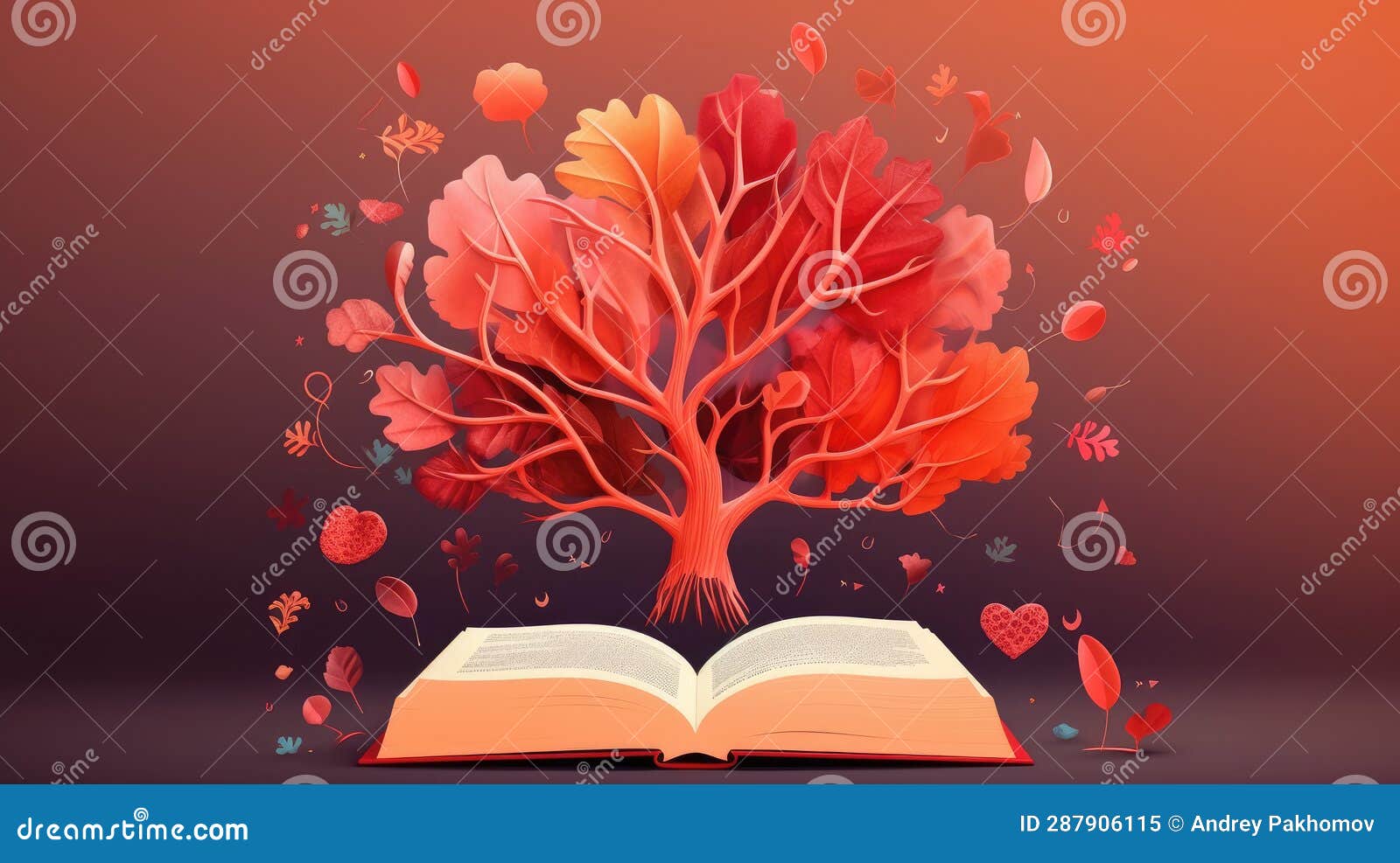 An Open Book from Which the Tree of Knowledge Grows, the Concept of the ...