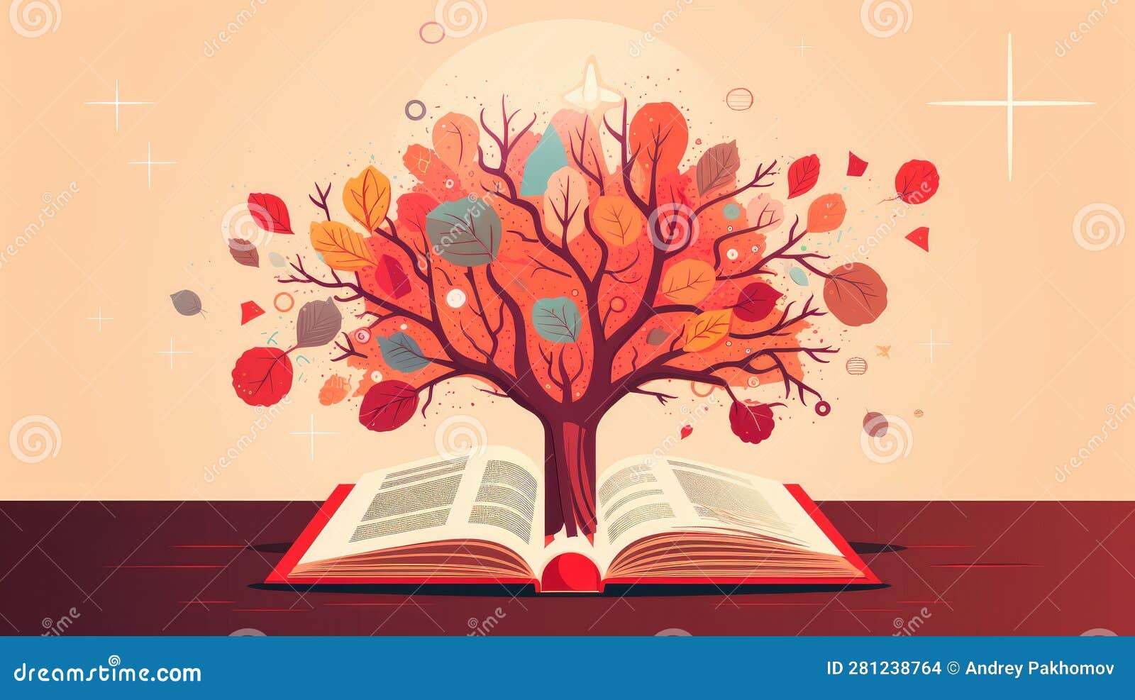 An Open Book from Which the Tree of Knowledge Grows, the Concept of the ...