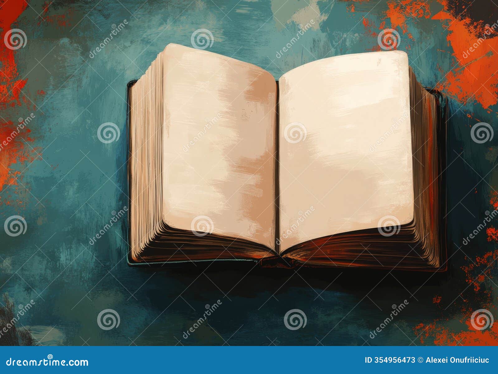 An Open Book on a White Background, with Empty Pages Waiting Stock ...