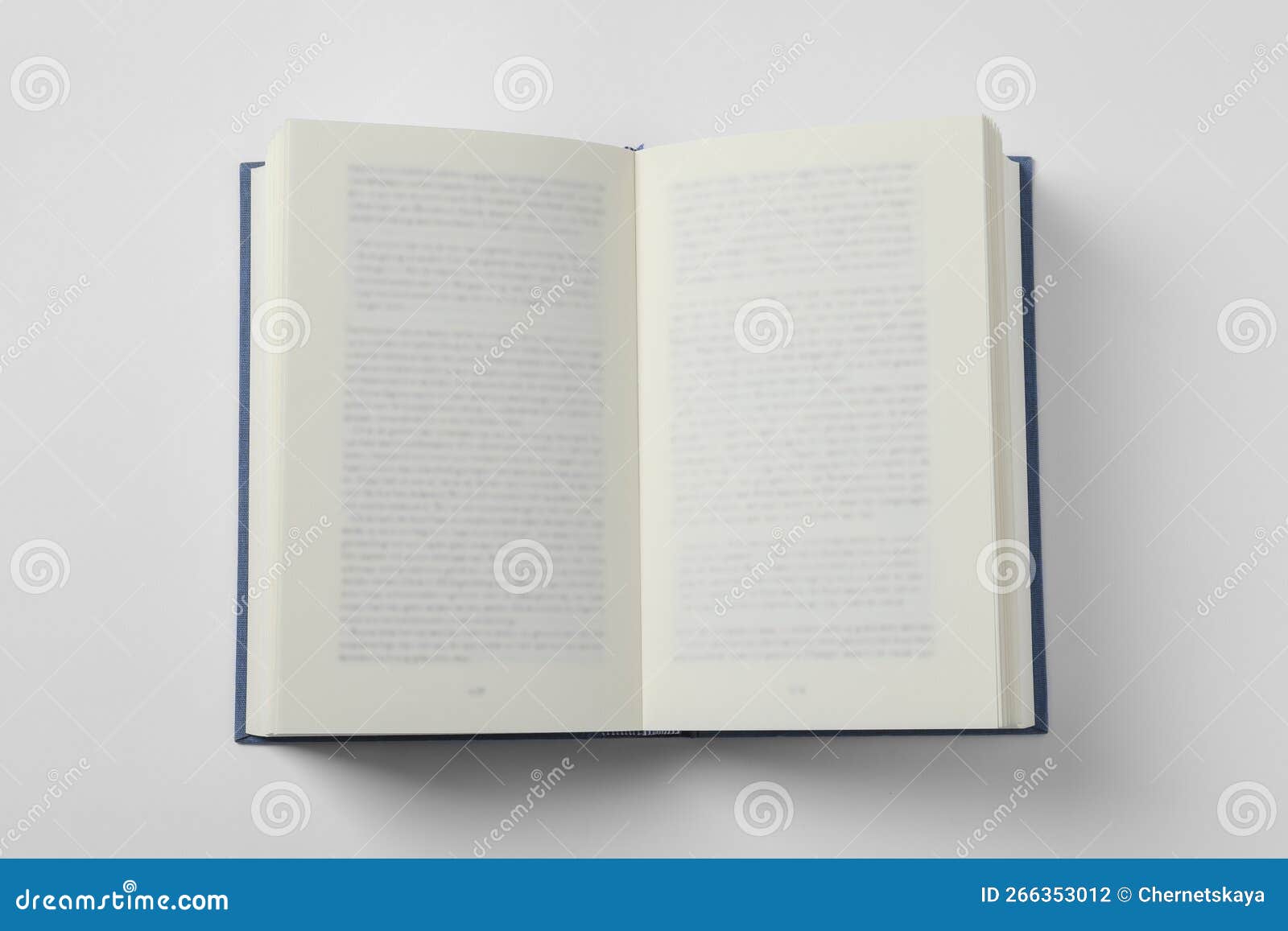Open Book on White Background, Top View Stock Photo - Image of ...