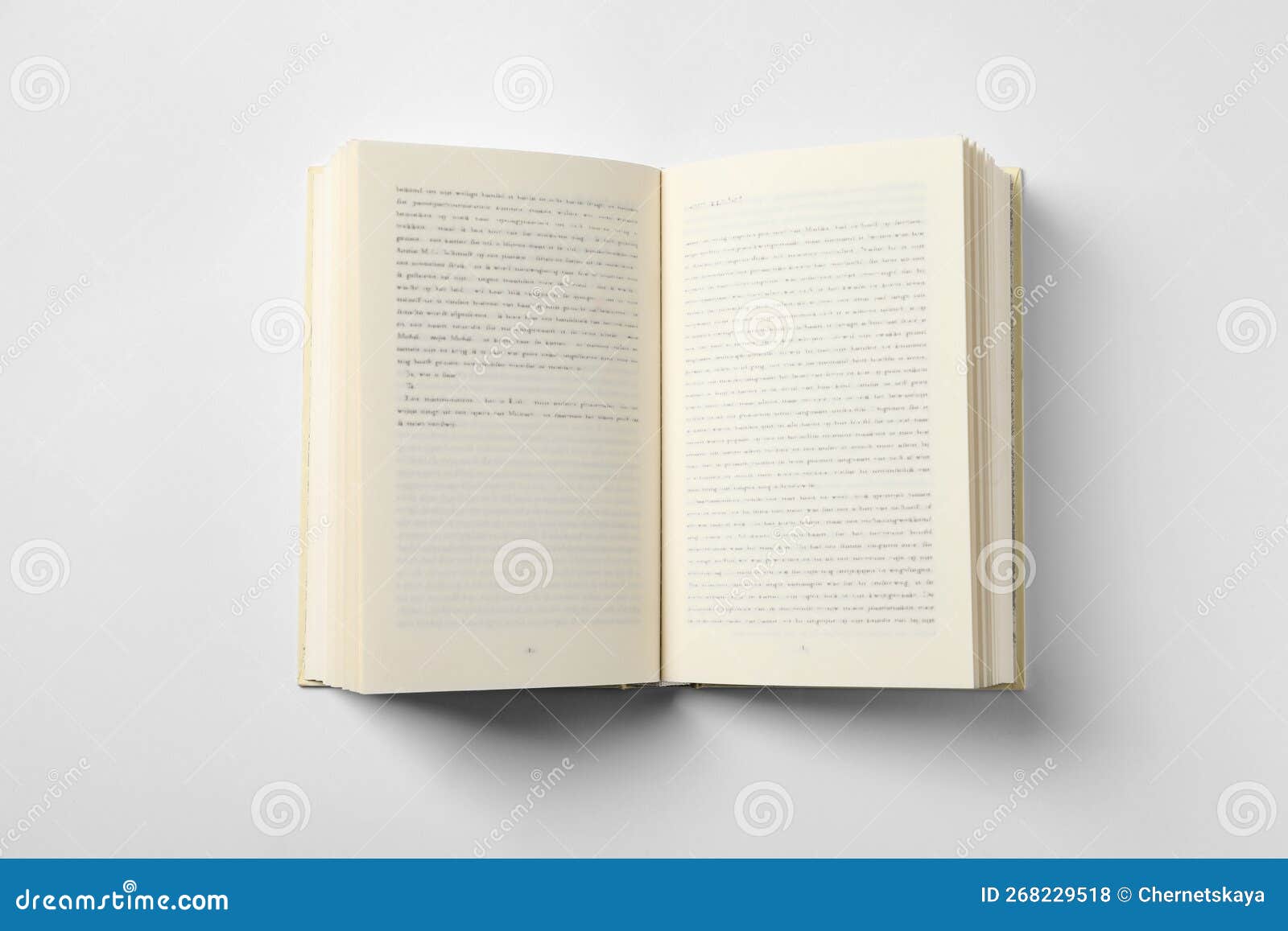 Open Book on White Background, Top View Stock Photo - Image of leisure ...