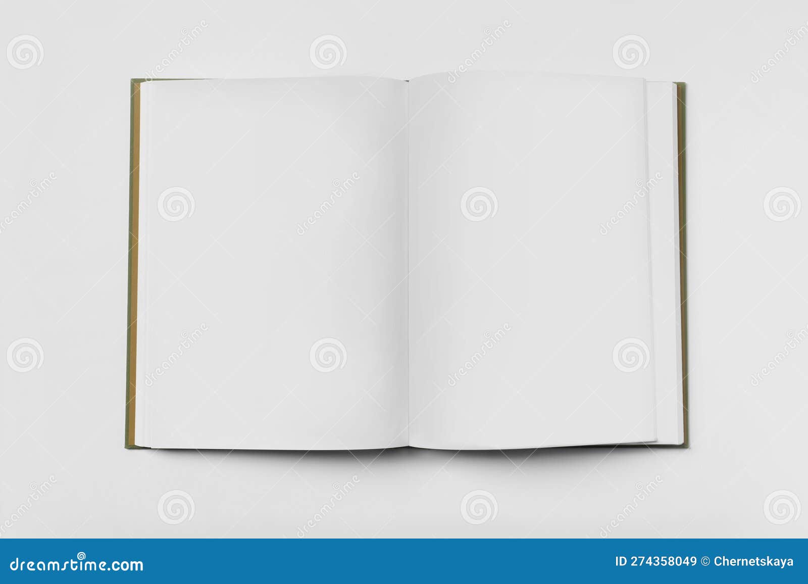Open Book on White Background, Top View Stock Image - Image of book ...