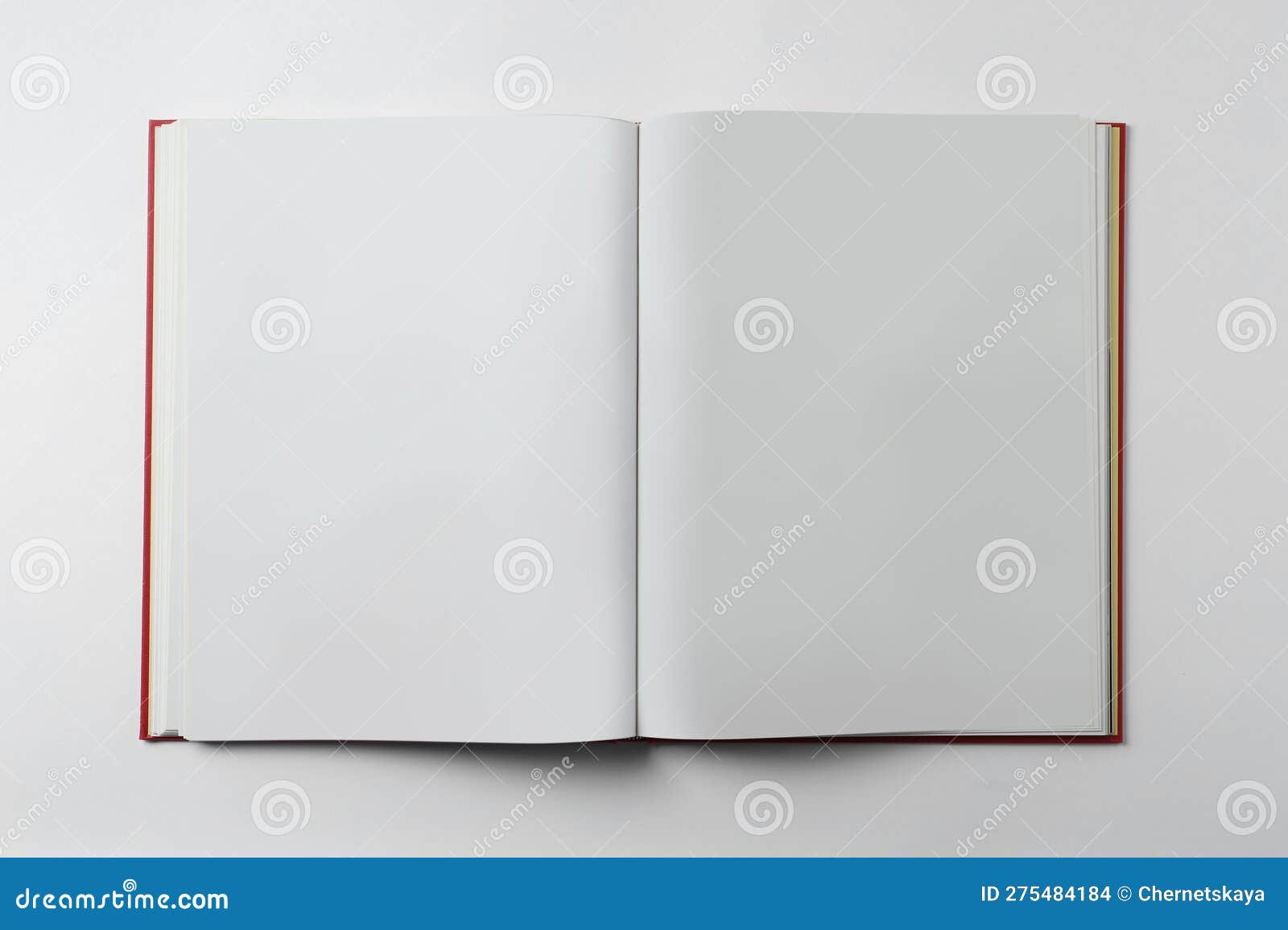 Open Book on White Background, Top View Stock Photo - Image of classic ...