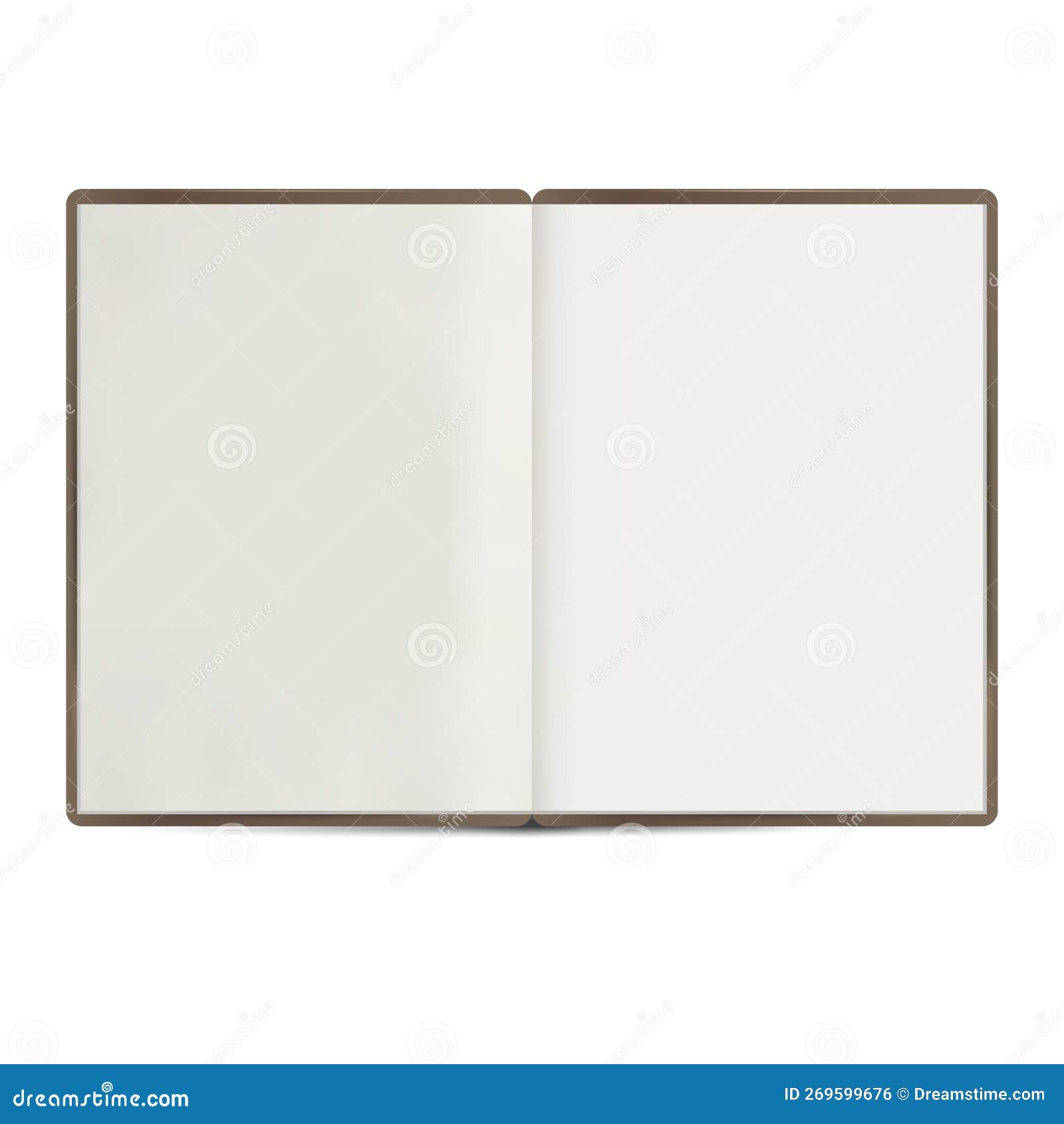 Open Book.White Sheet of Paper.Notebook.Vector Illustration Stock ...