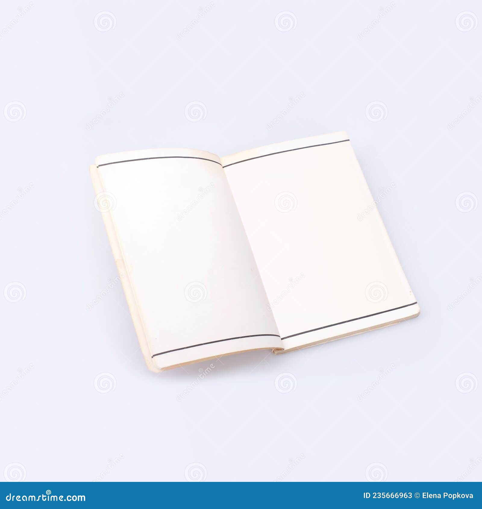 Open Book with White Sheets Isolated on a White Background Stock Image ...