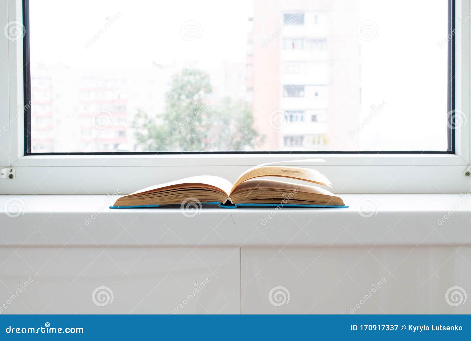 Open Book on the Windowsill Stock Image - Image of home, knowledge ...