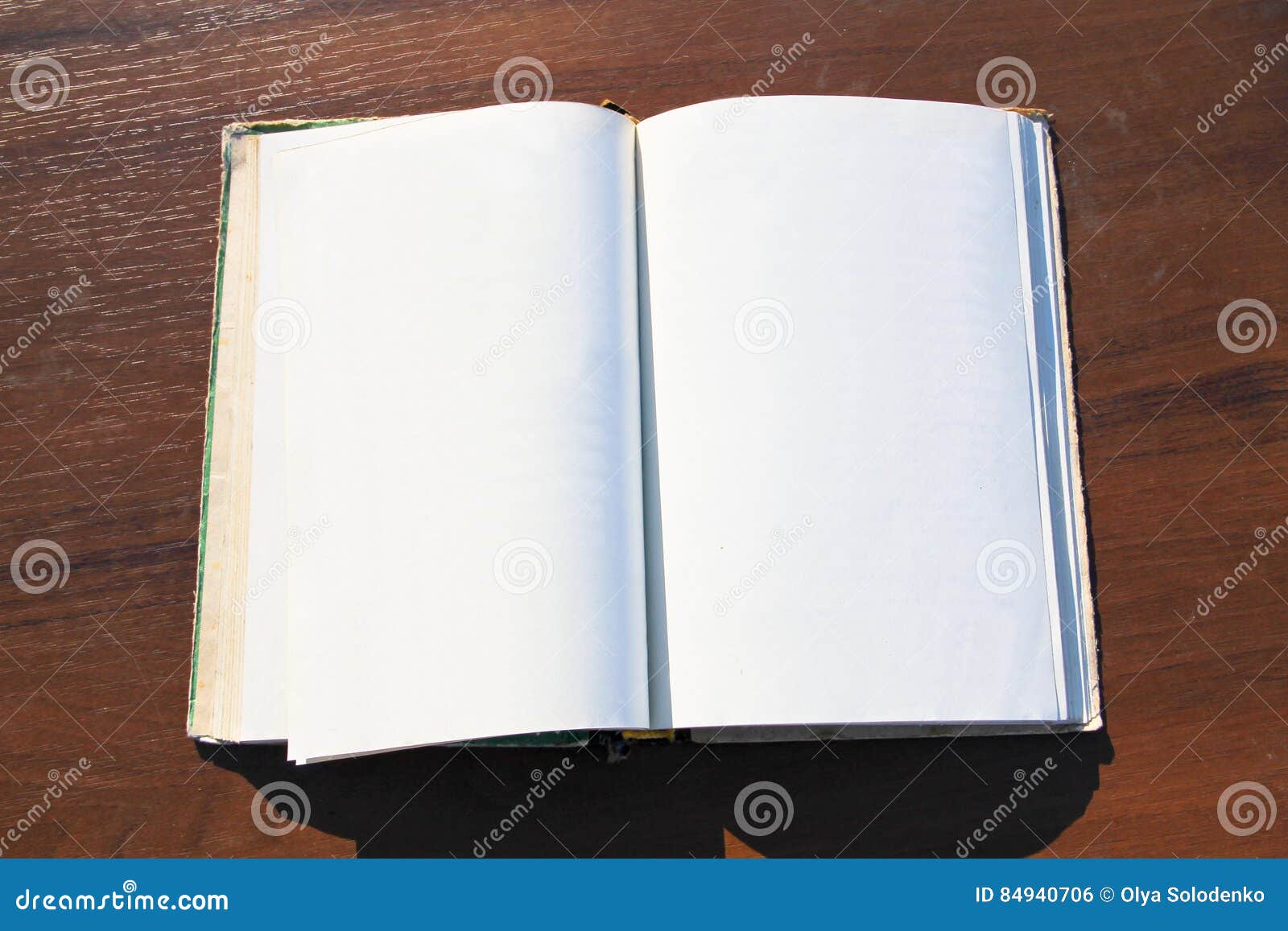 Open book on wooden desk stock photo. Image of copy, education - 84940706