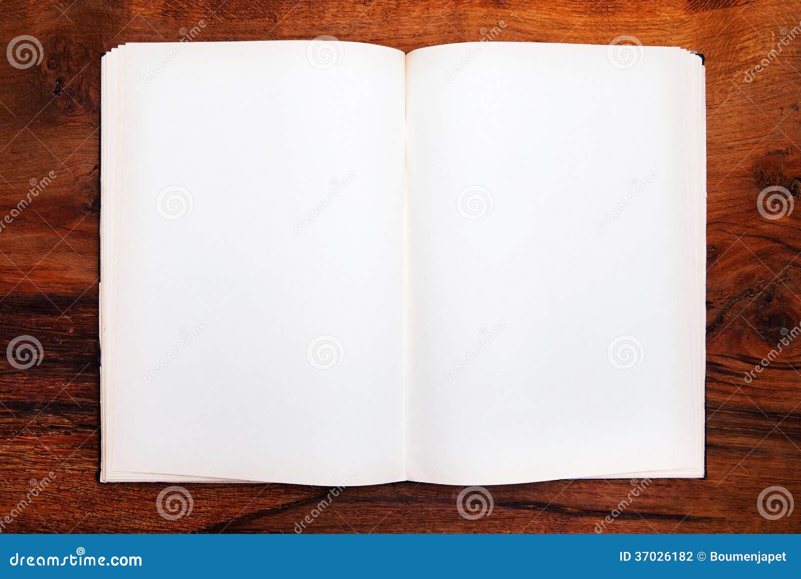 Open book on wooden table stock photo. Image of white - 37026182