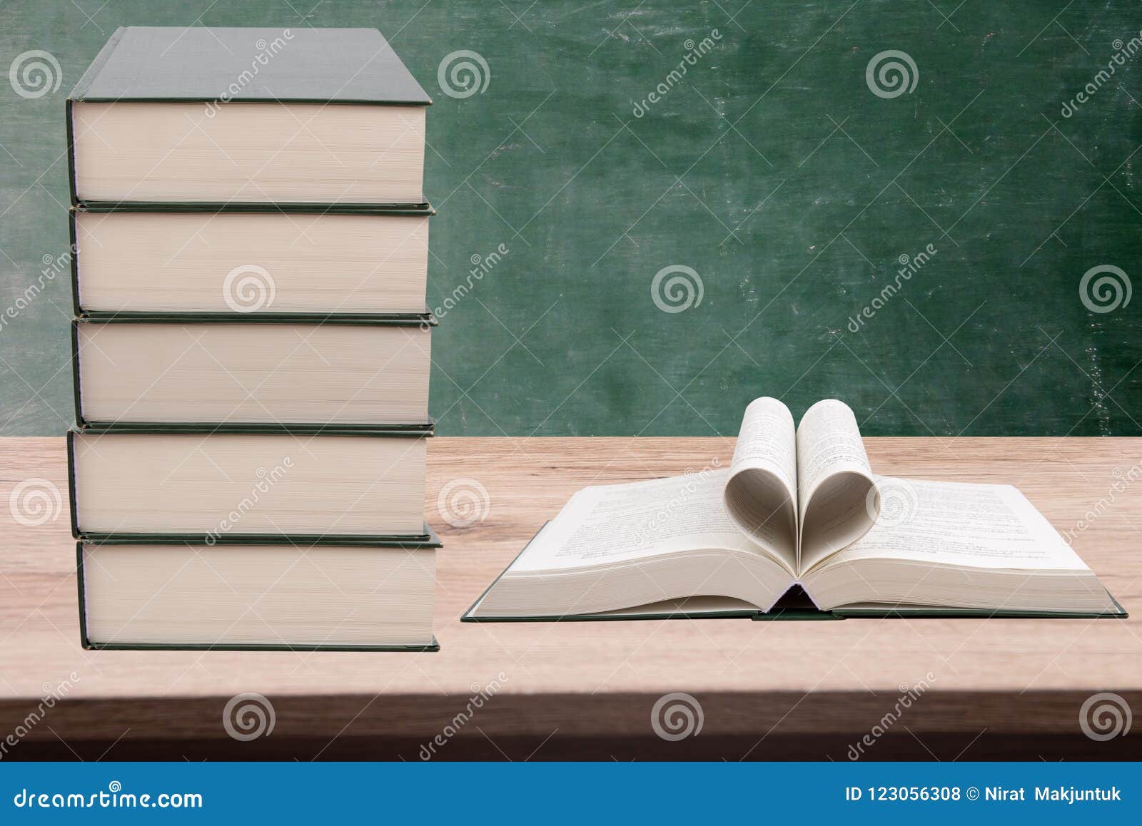 Open book on wooden table stock photo. Image of publication - 123056308