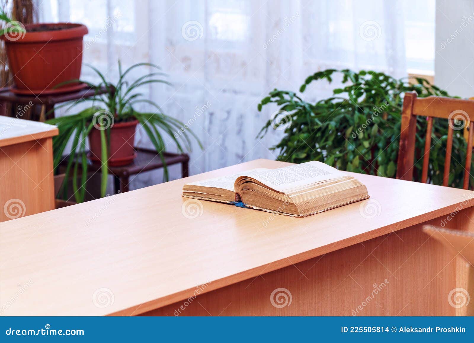 Open Book on a Wooden Table Stock Photo - Image of literature, text ...