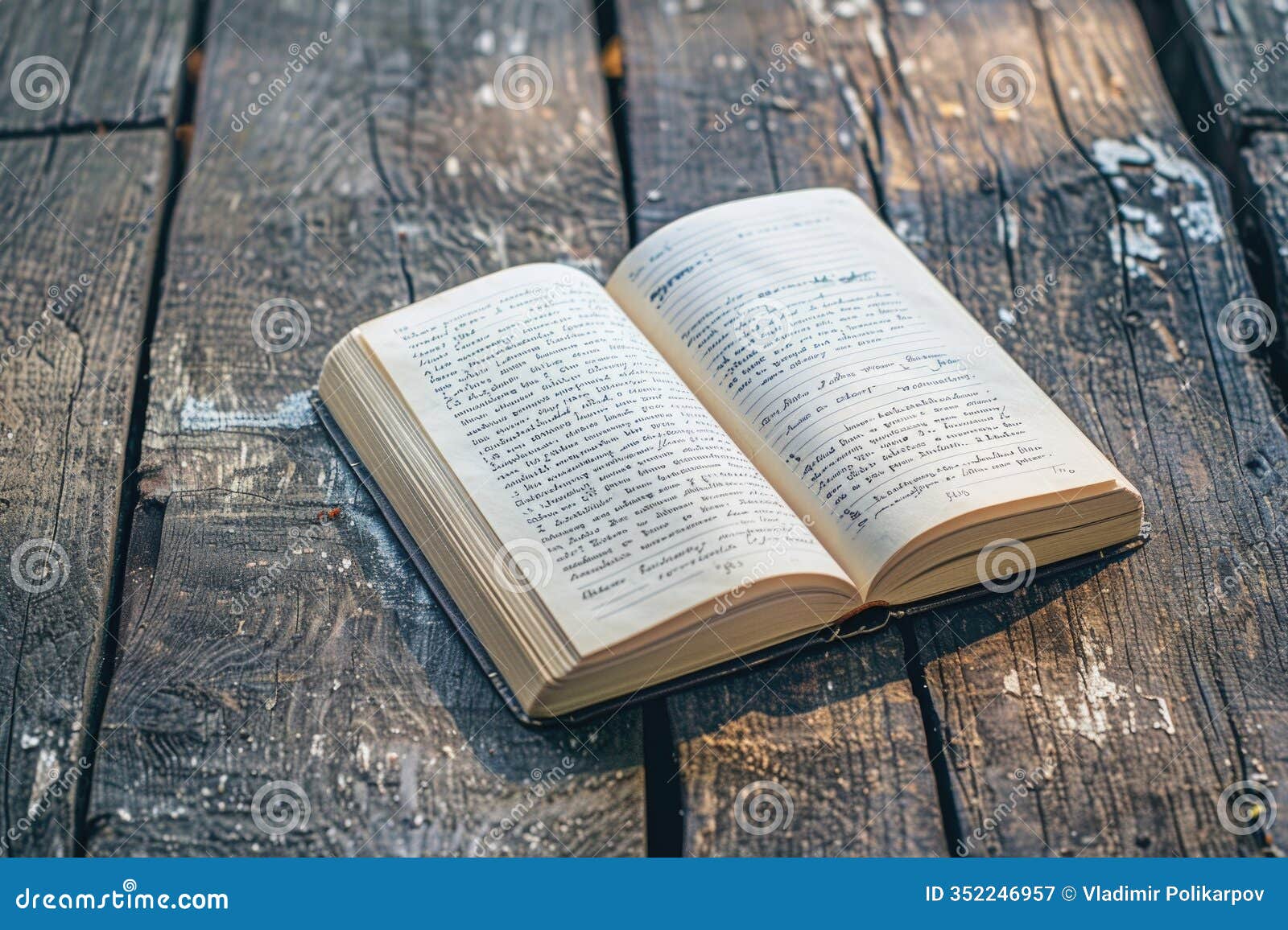 An Open Book on a Wooden Table, Suitable for Educational and Reading ...