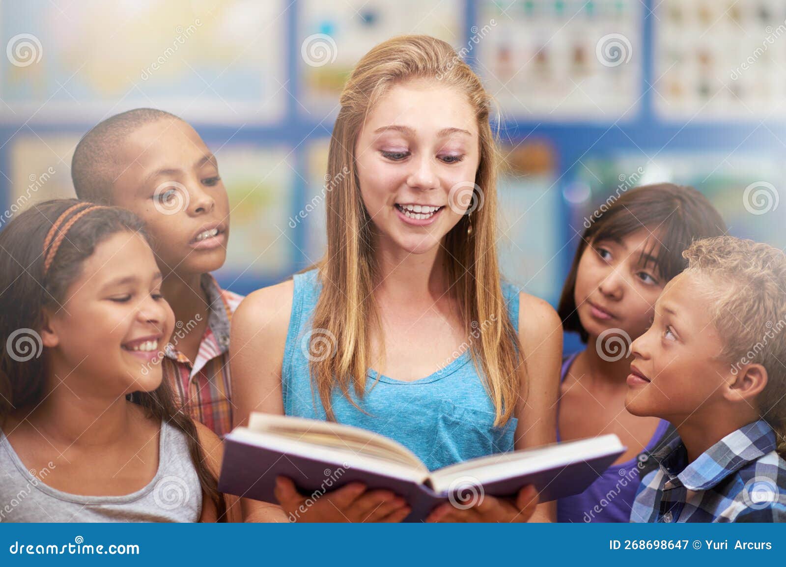 Open a Book and You Open the Minds of Children. a Tutor Reading To a ...