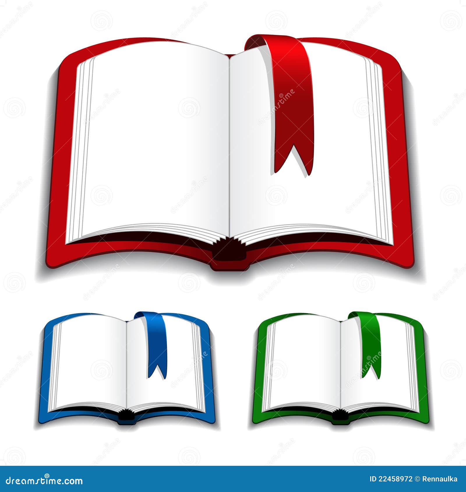 Open books with bookmark stock vector. Illustration of graphic - 22458972