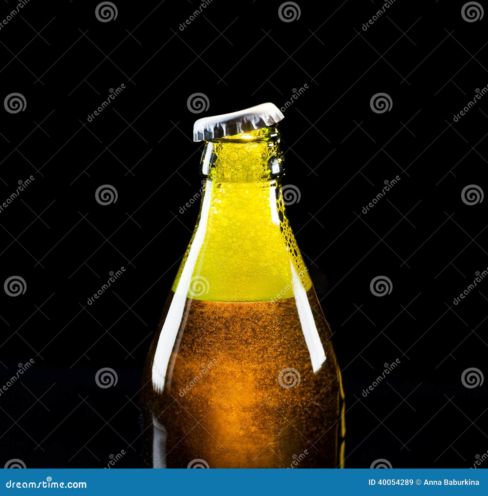 Open bottle of beer stock image. Image of open, drop - 40054289