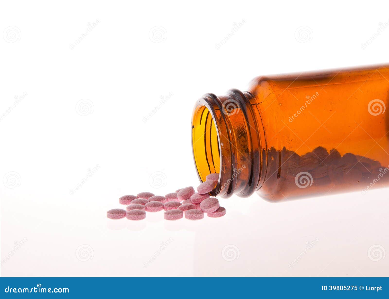 Open bottle of pills stock image. Image of narcotic, medicine - 39805275