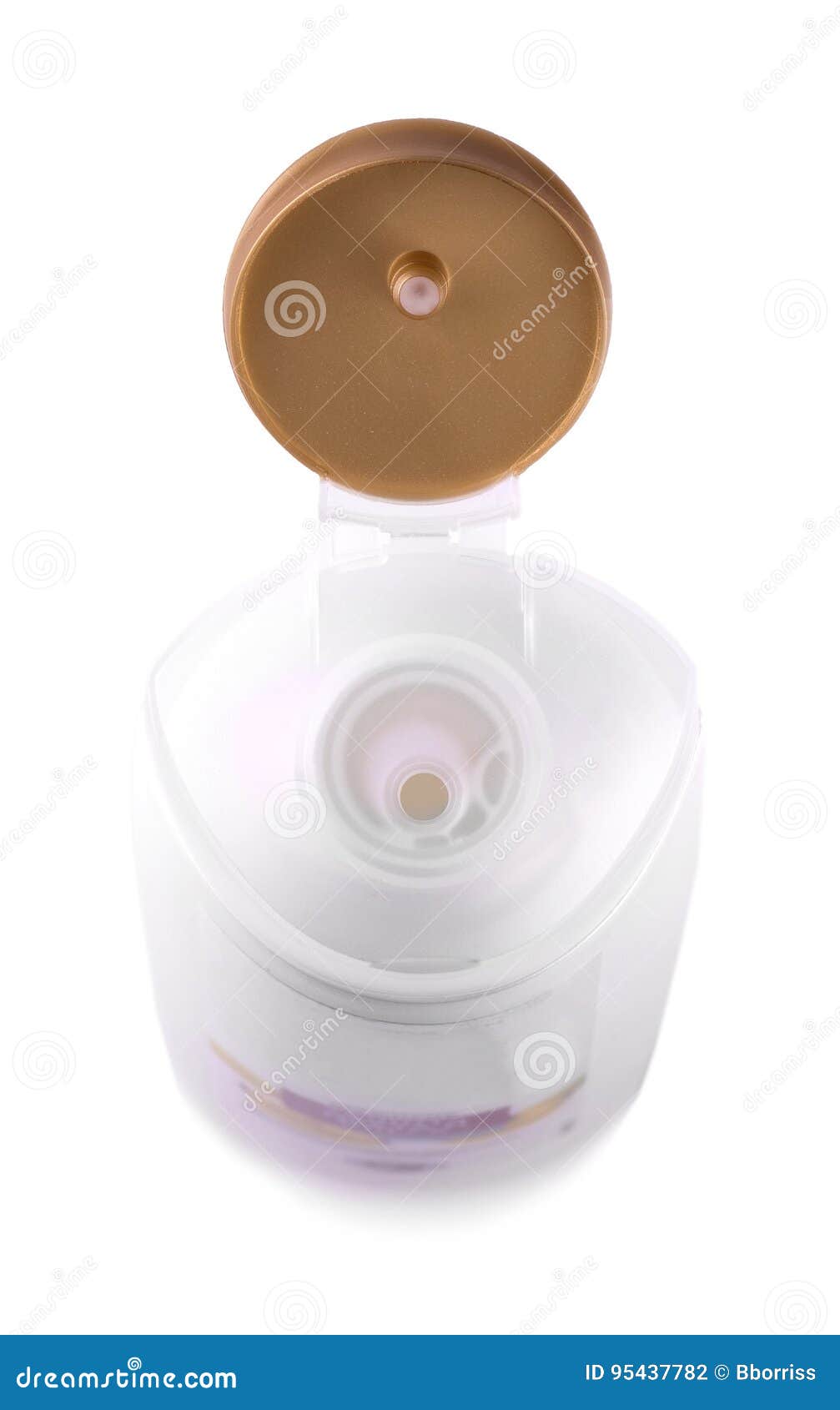 Open Bottle Shampoo on White Background Stock Photo - Image of bottle ...