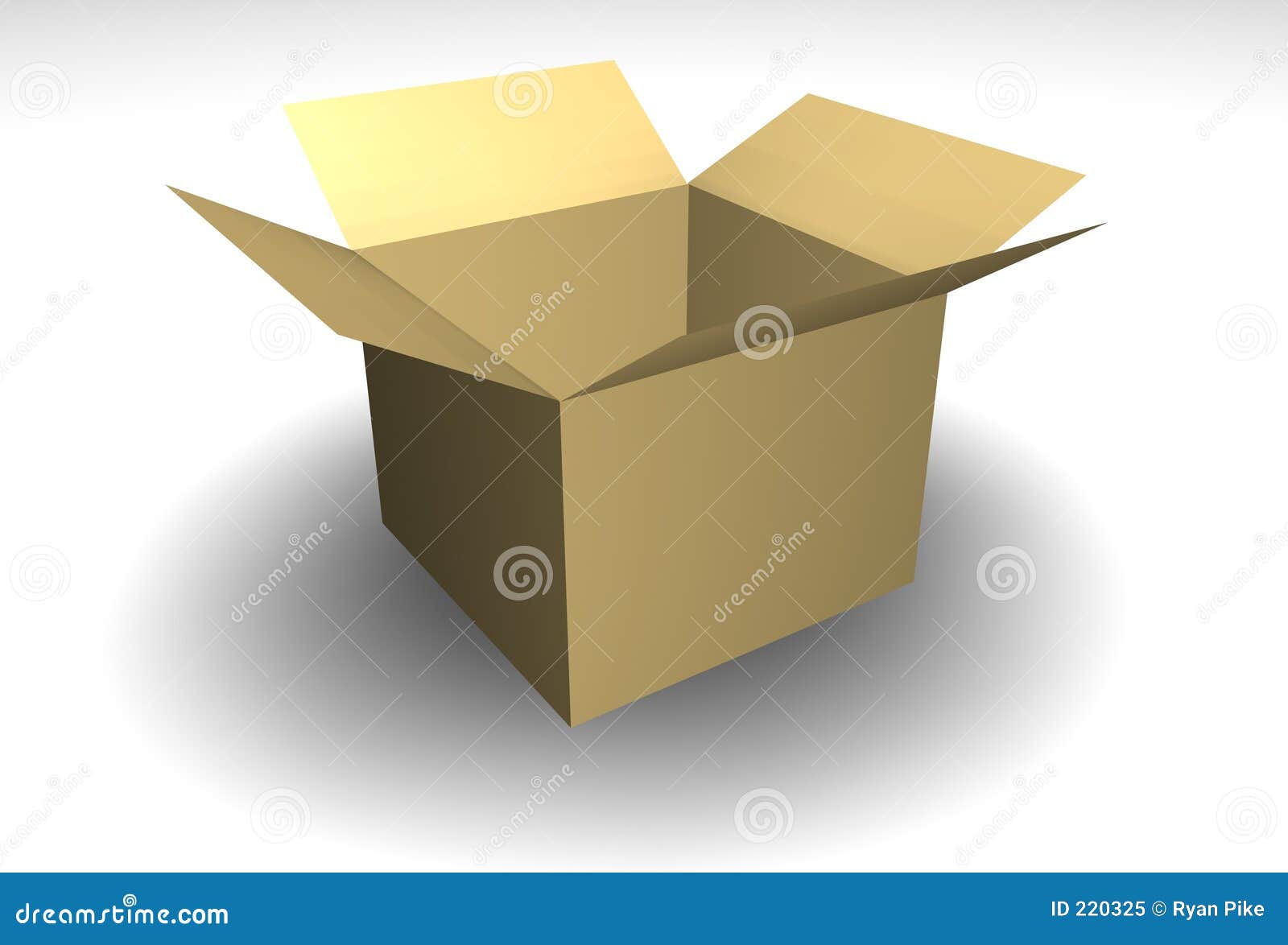 Open Box stock illustration. Illustration of rendered, contianer - 220325