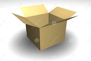 Open Box stock illustration. Illustration of rendered, contianer - 220325