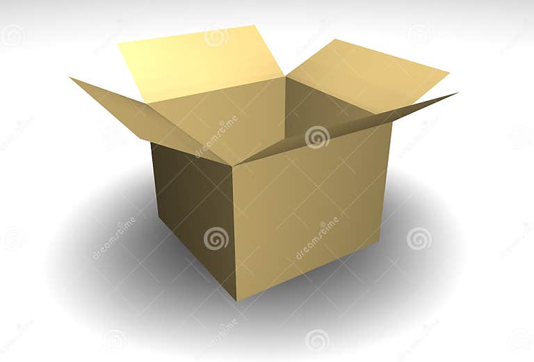 Open Box stock illustration. Illustration of rendered, contianer - 220325