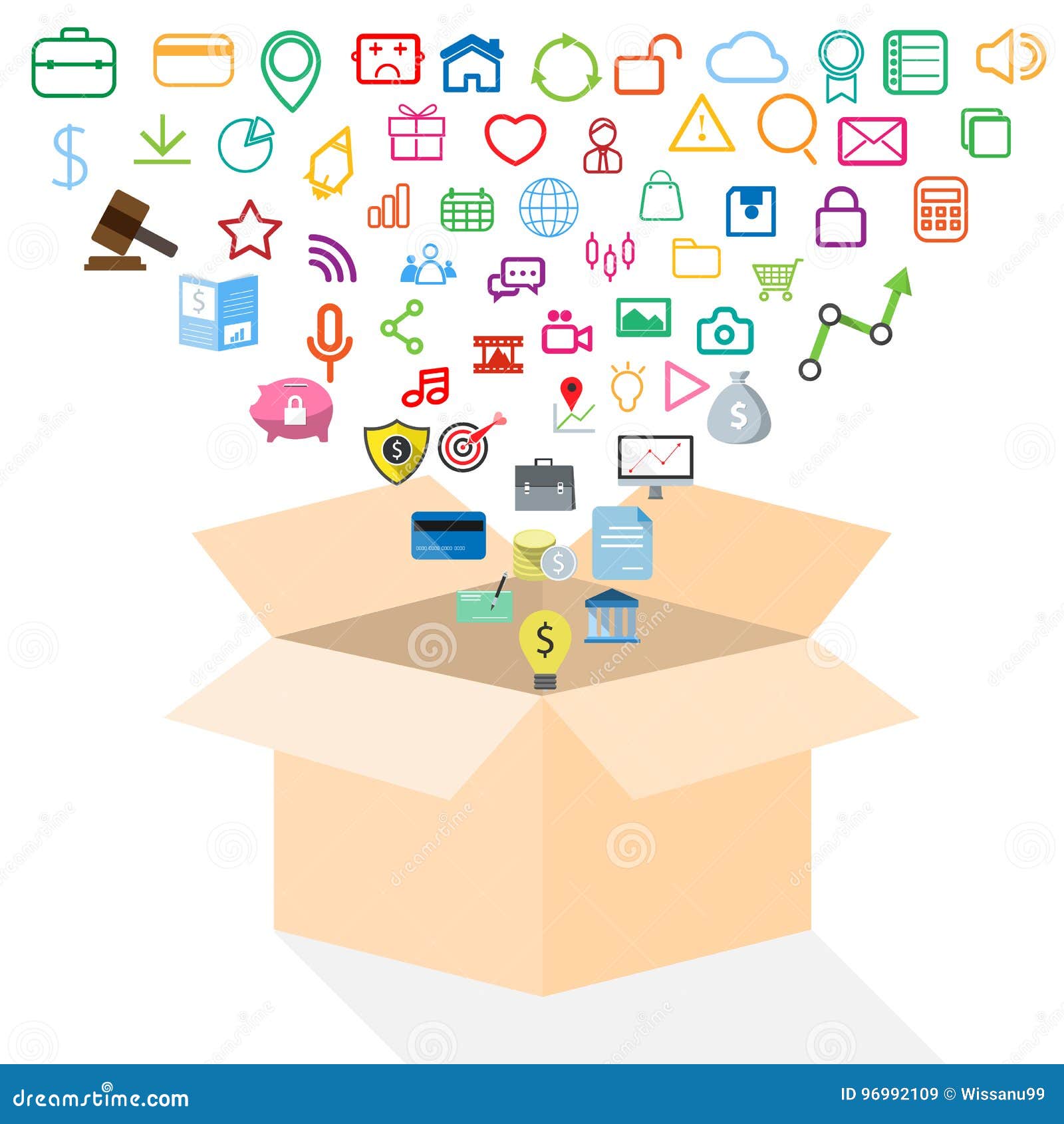 Open Box of Application Icon Concept Stock Vector - Illustration of ...