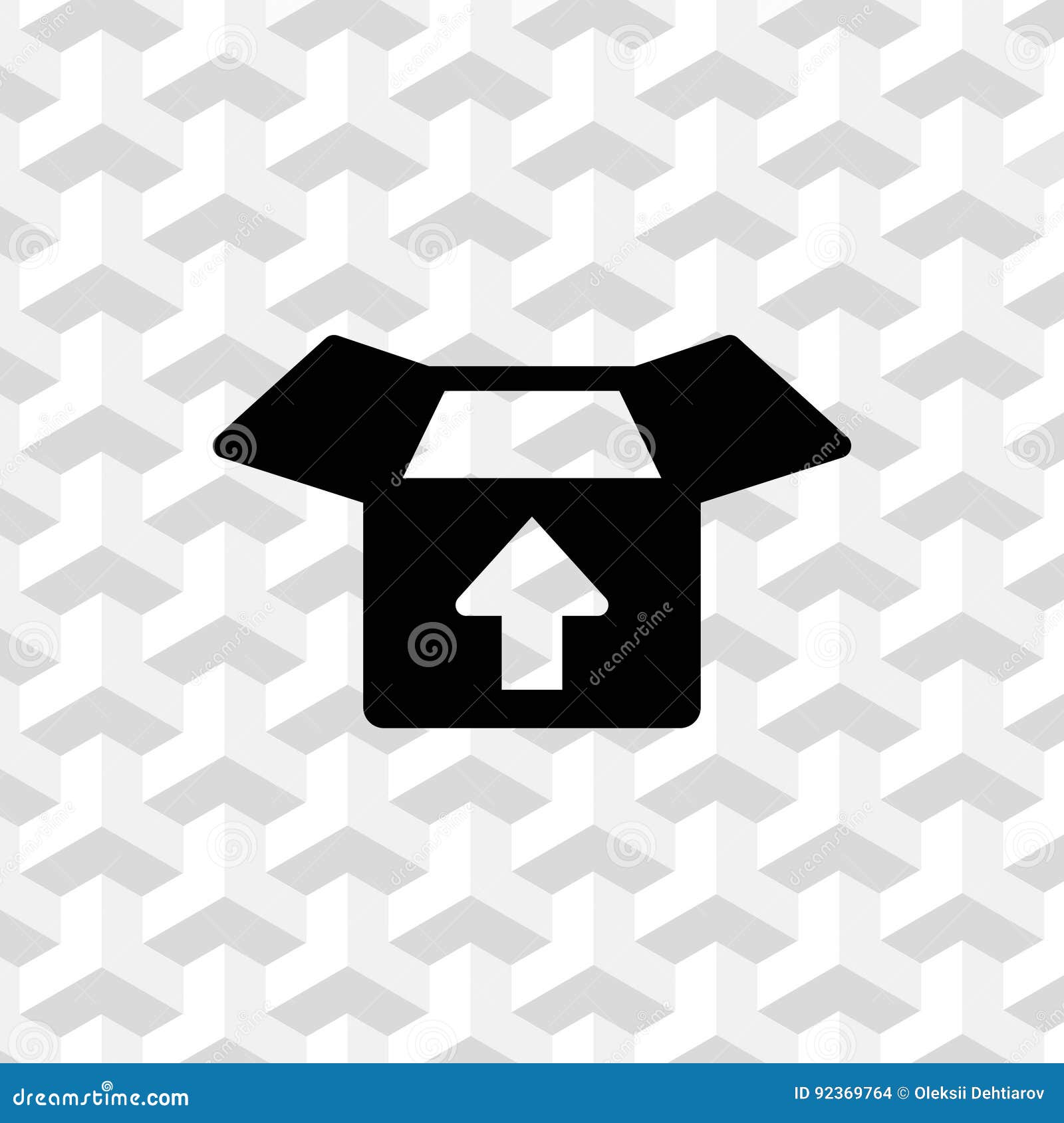 Open Box with Arrow Icon Stock Vector Illustration Flat Design Stock ...