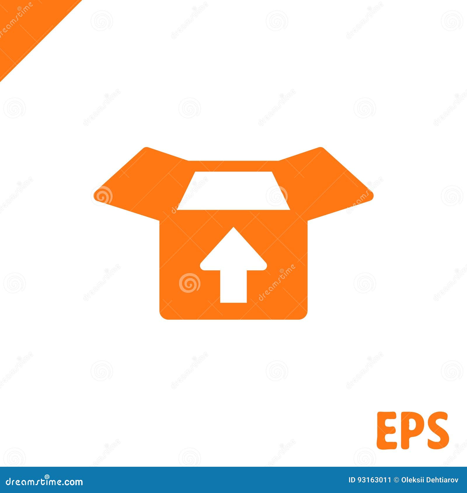 Open Box with Arrow Icon Stock Vector Illustration Flat Design Stock ...