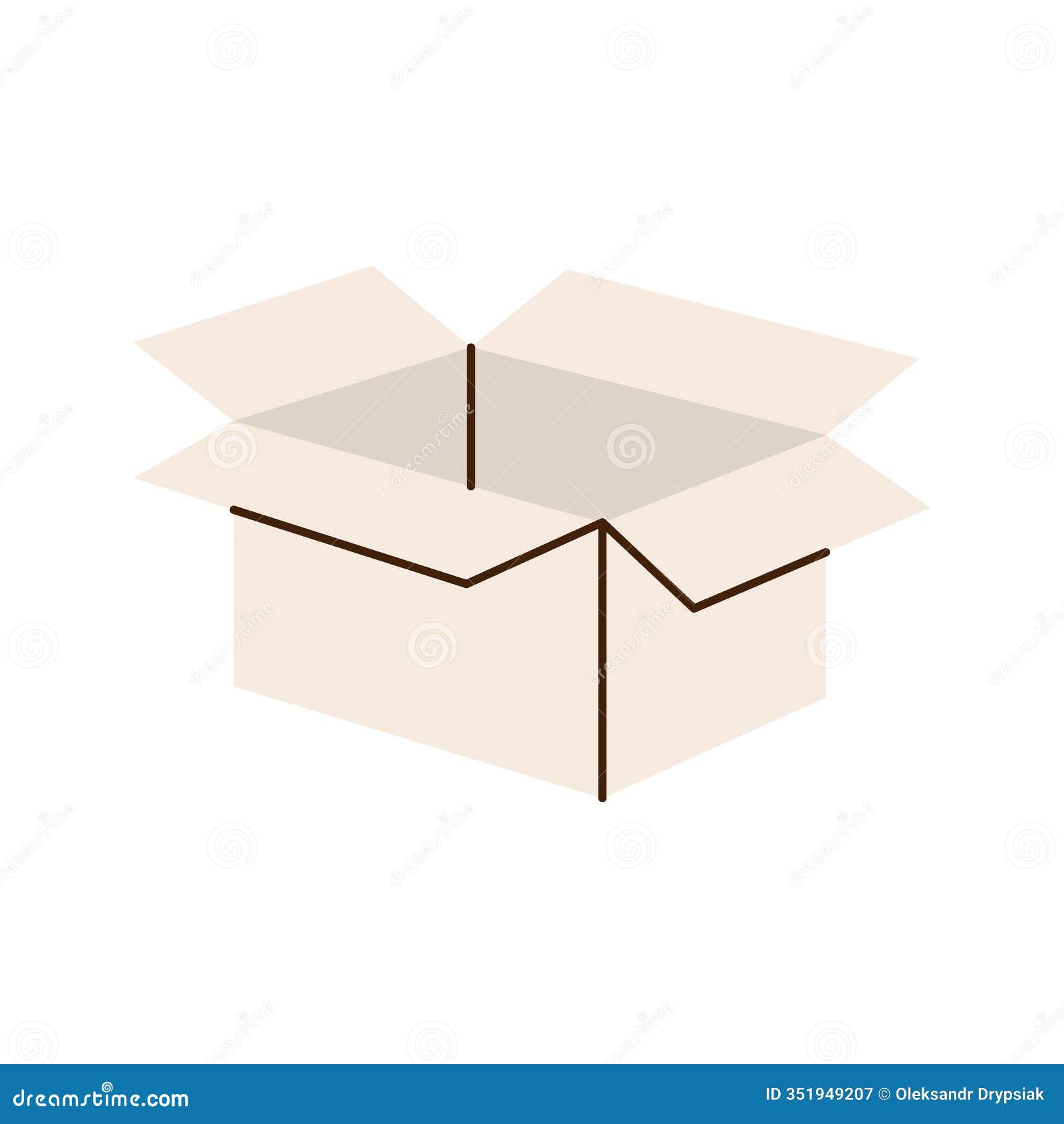 Carton Delivery Packaging Open And Closed Box With Fragile Signs ...