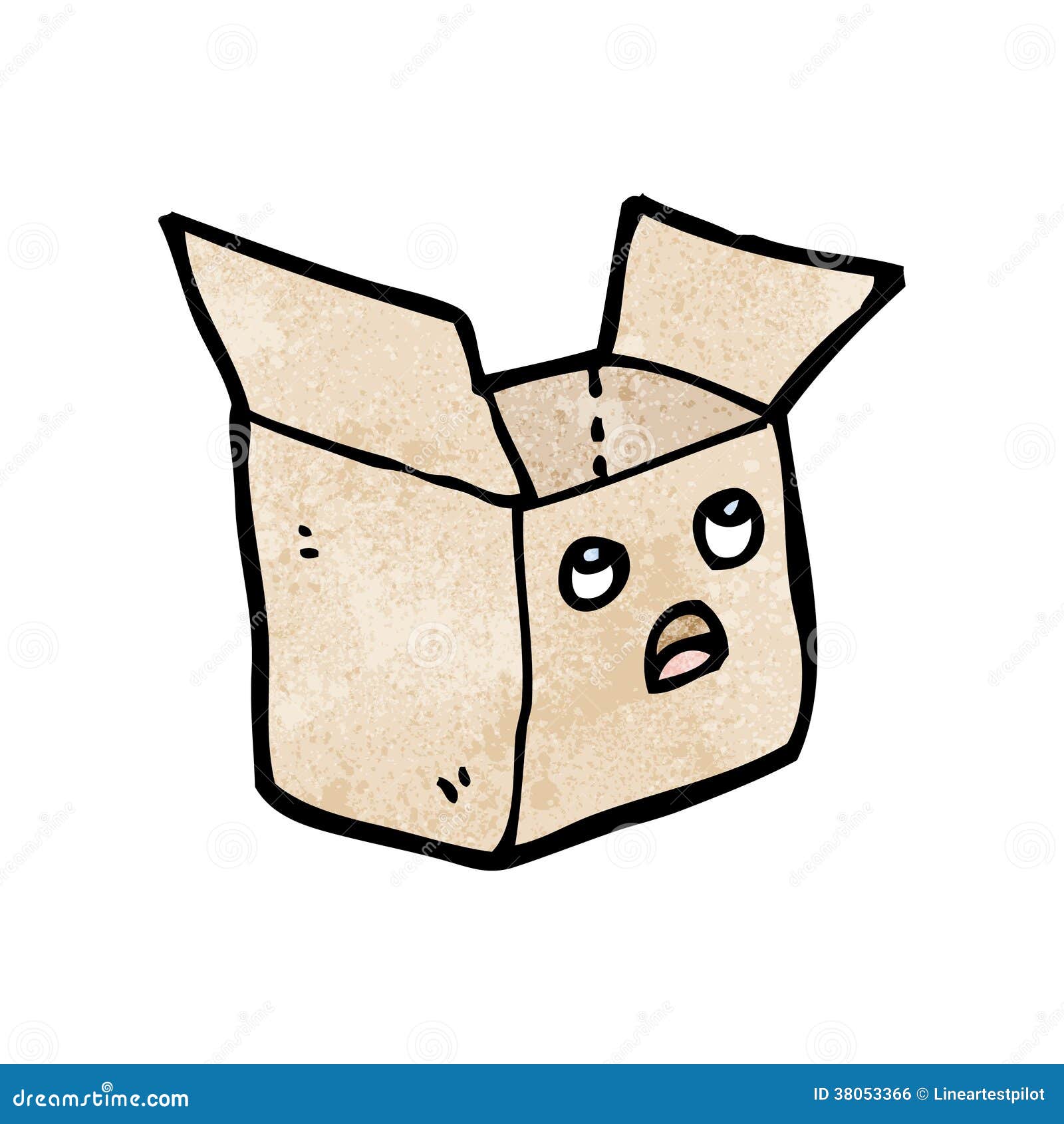 Open box cartoon character stock vector. Illustration of clip - 38053366