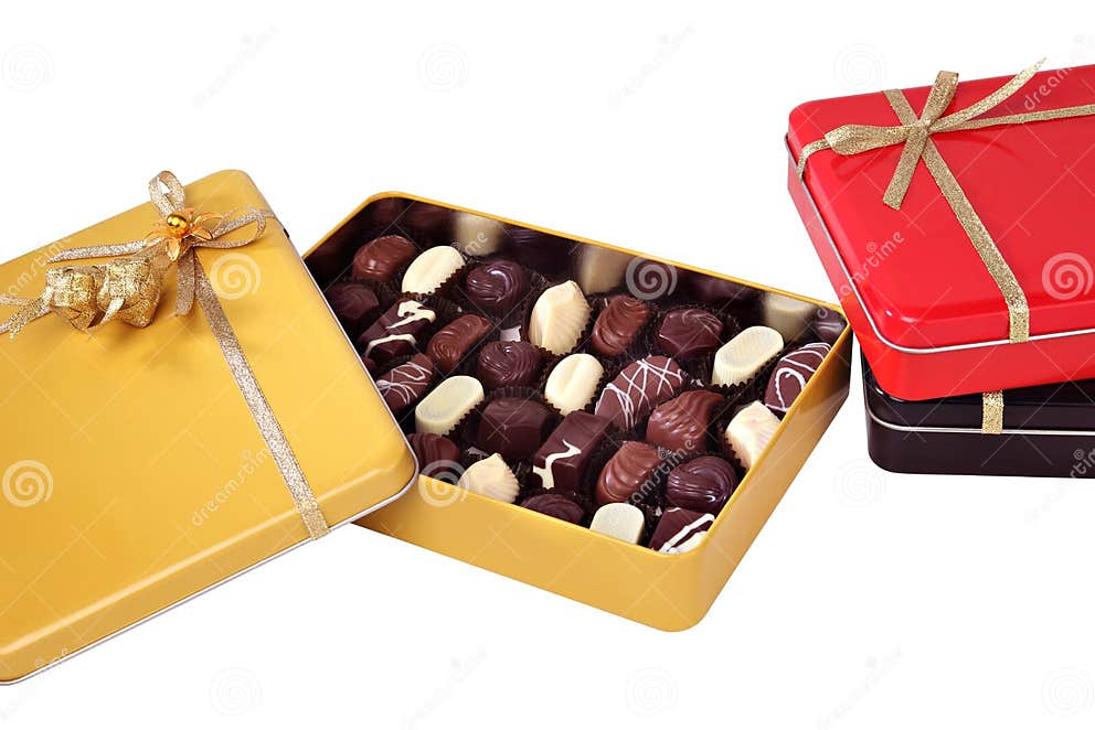 Open box of chocolates stock image. Image of appetizing - 12020591