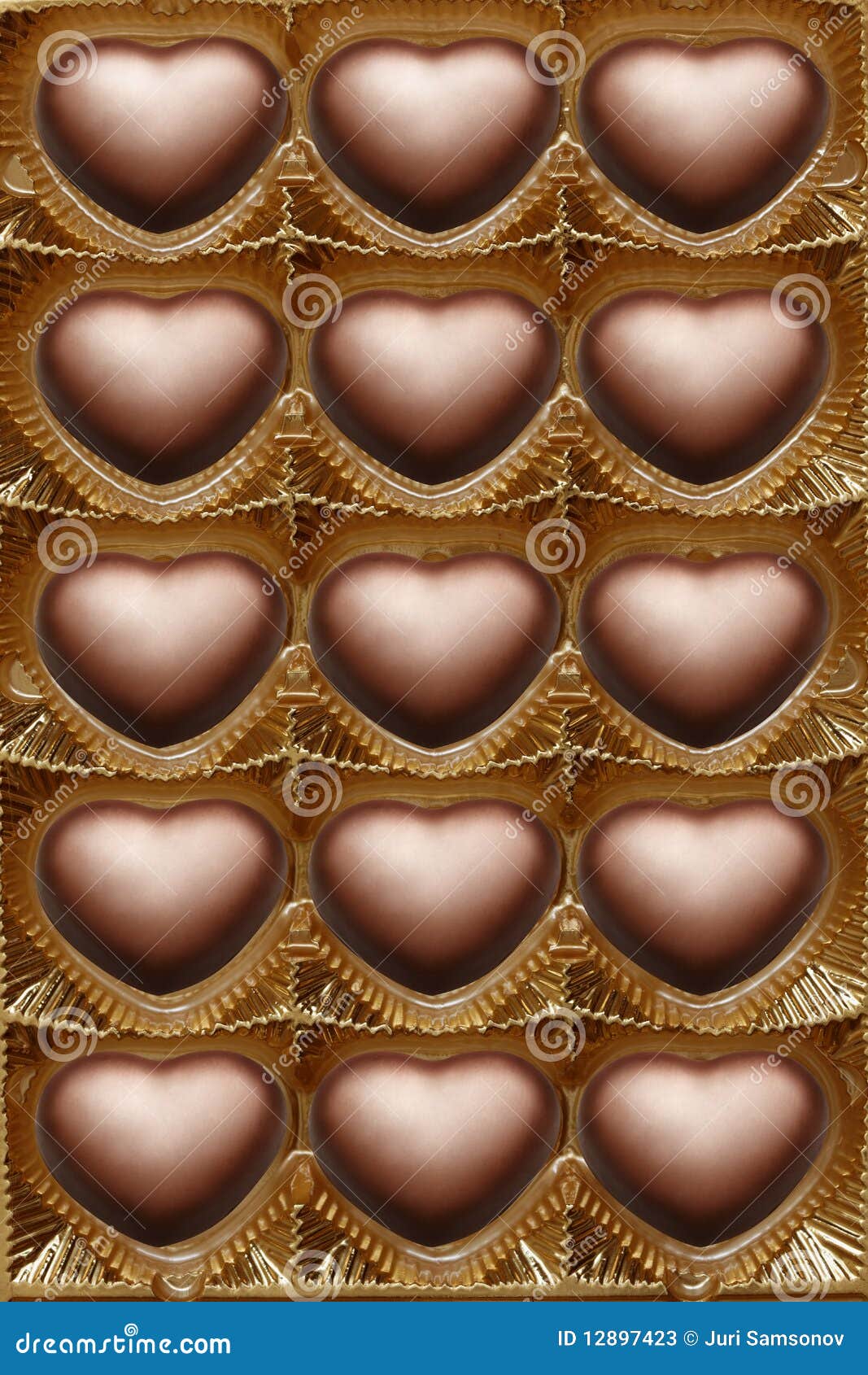Open box of chocolates. stock image. Image of candy, close - 12897423