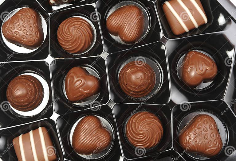 Open box of chocolates stock image. Image of tray, shaped - 29727787