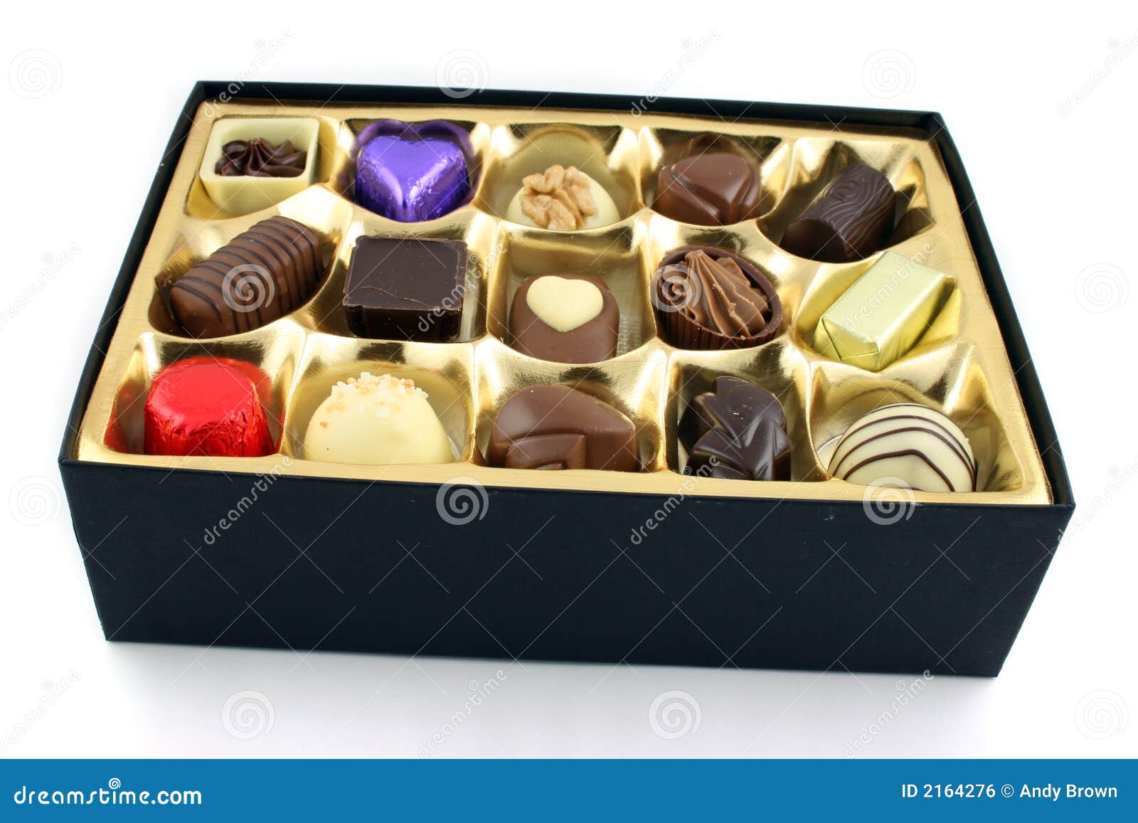 Open Box of Chocs stock photo. Image of candy, gift, sentiment - 2164276