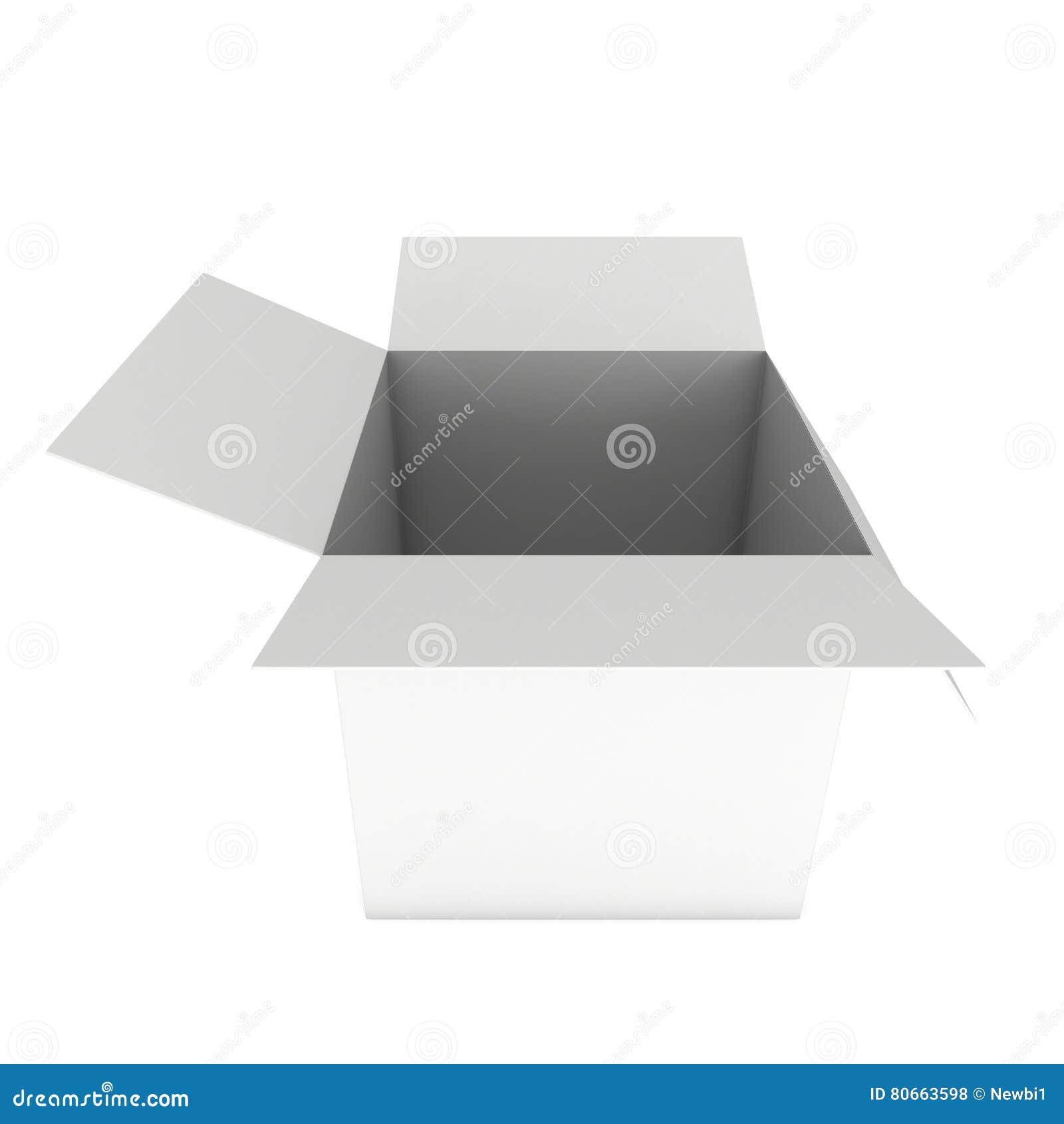 Open box 3d stock illustration. Illustration of gray - 80663598